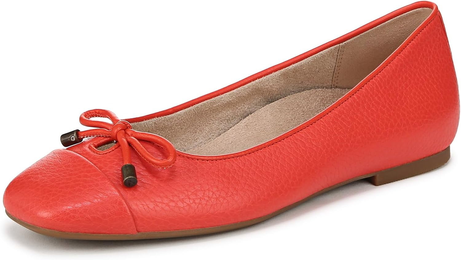 Vionic Women's Klara Ballet Flat Cherry Tomato Leather 7.5W - Walmart.com