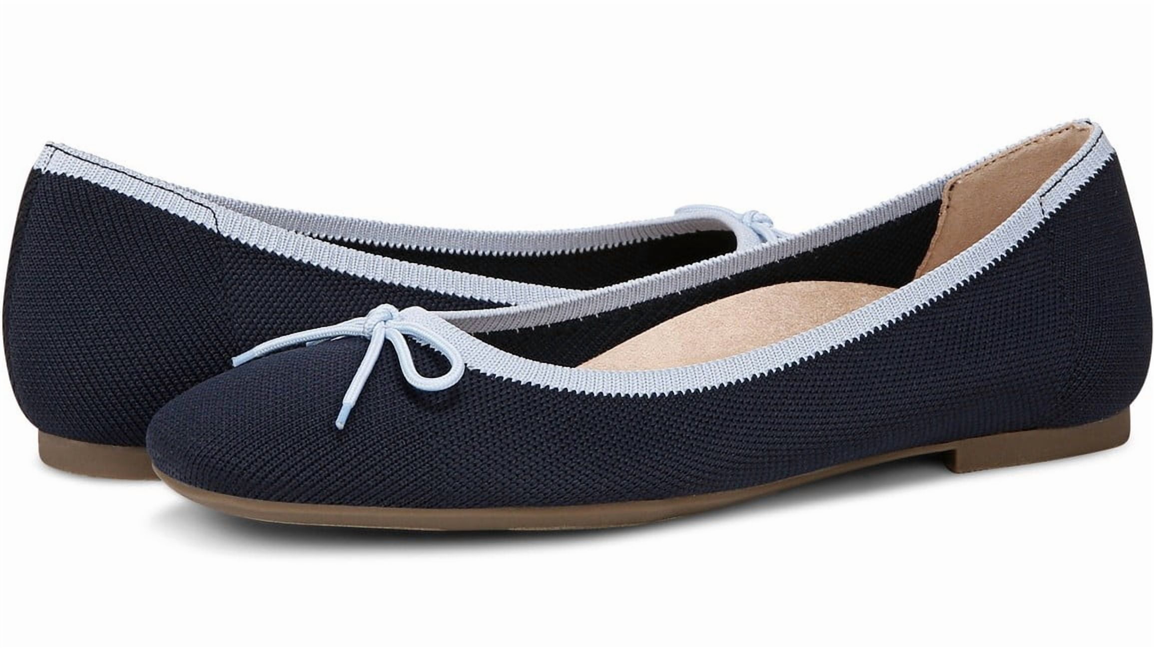 Vionic Women's Klara Ballet Flat Navy Knit 11W - Walmart.com