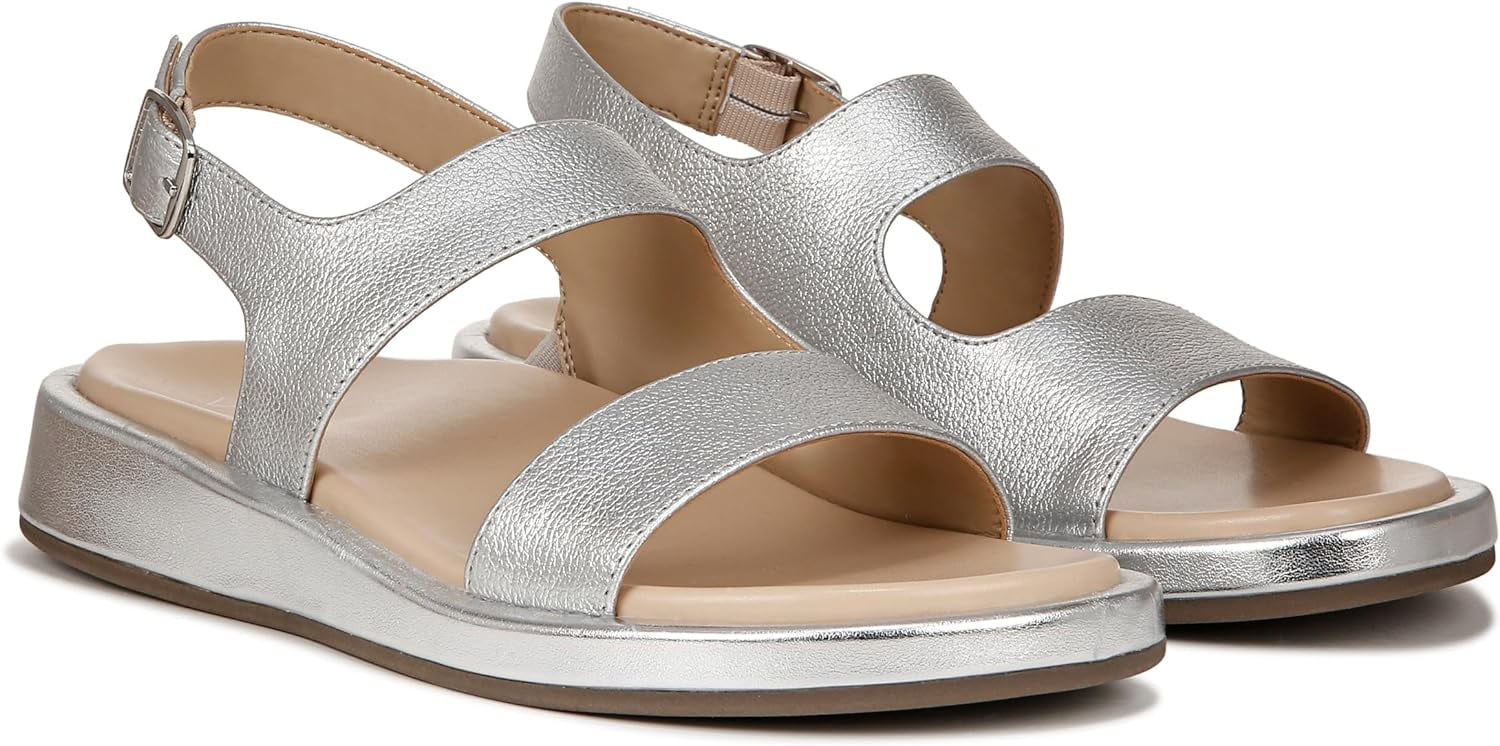 Vionic Women's Madera Slingback Comfort Sandal Silver Metallic 7M ...