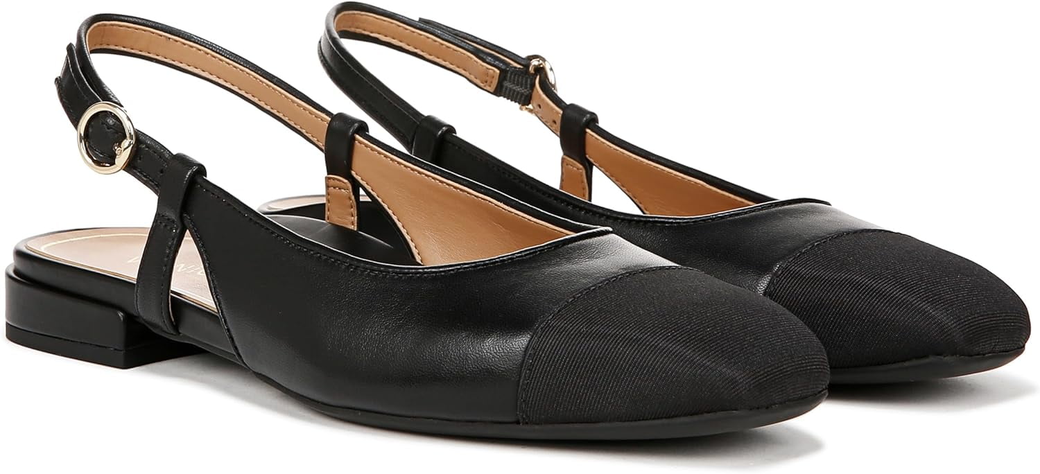 Vionic Women’s Orchid Petaluma Comfort Flats Black Leather 6.5M ...
