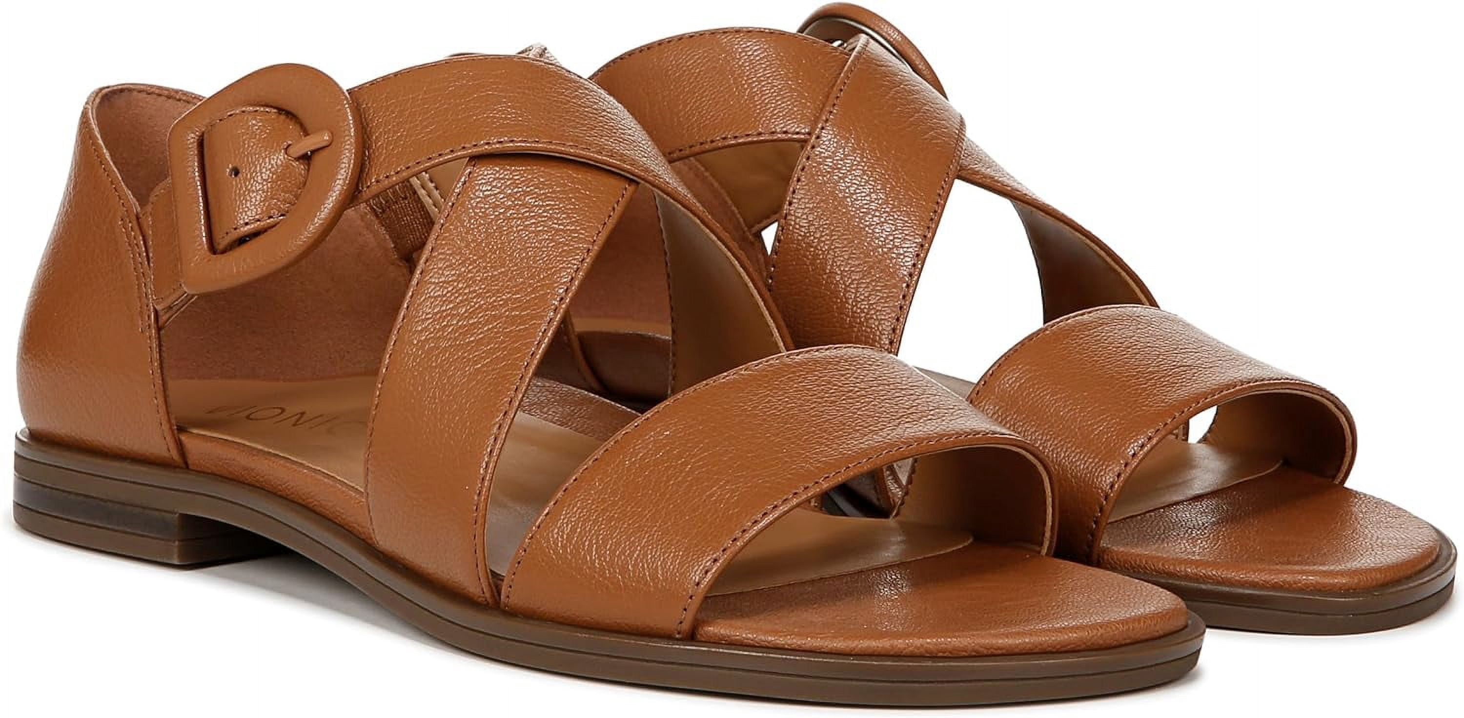 Vionic Women's Pacifica Ankle Straps Heeled Sandal Toffee Crinkle ...