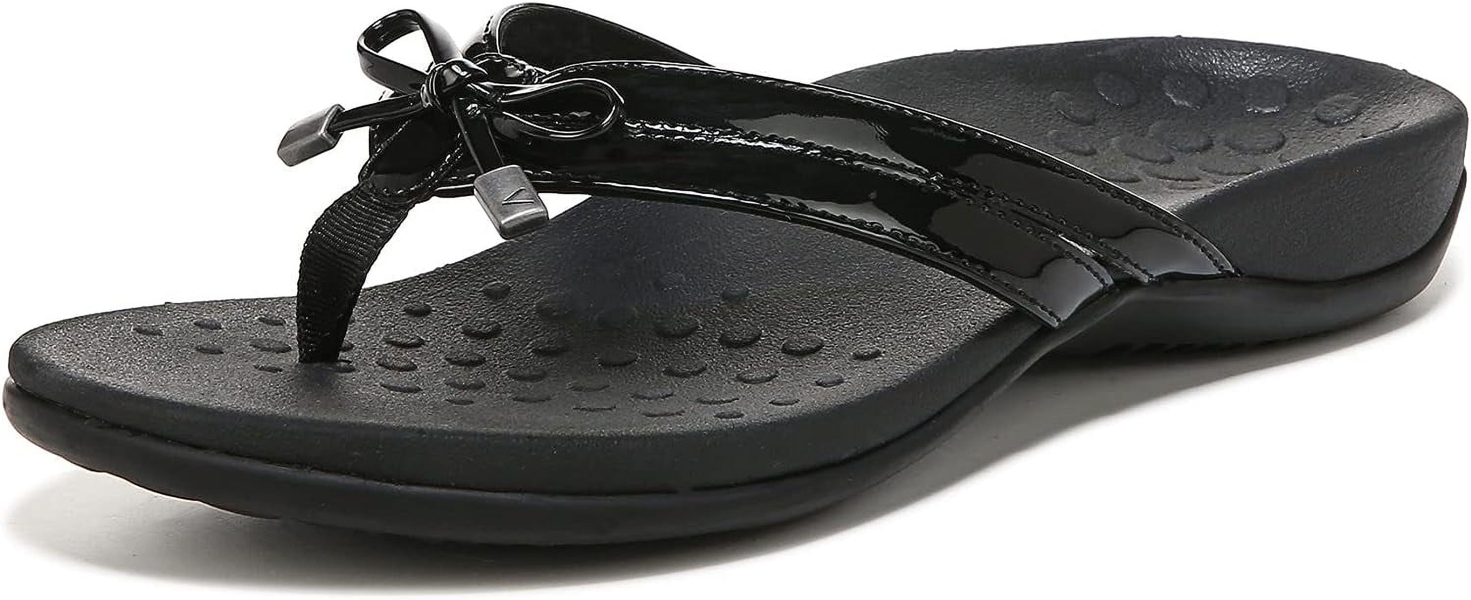 Vionic Women's Rest Bella X Black/Black Toe Post Sandal 8.5M - Walmart.com