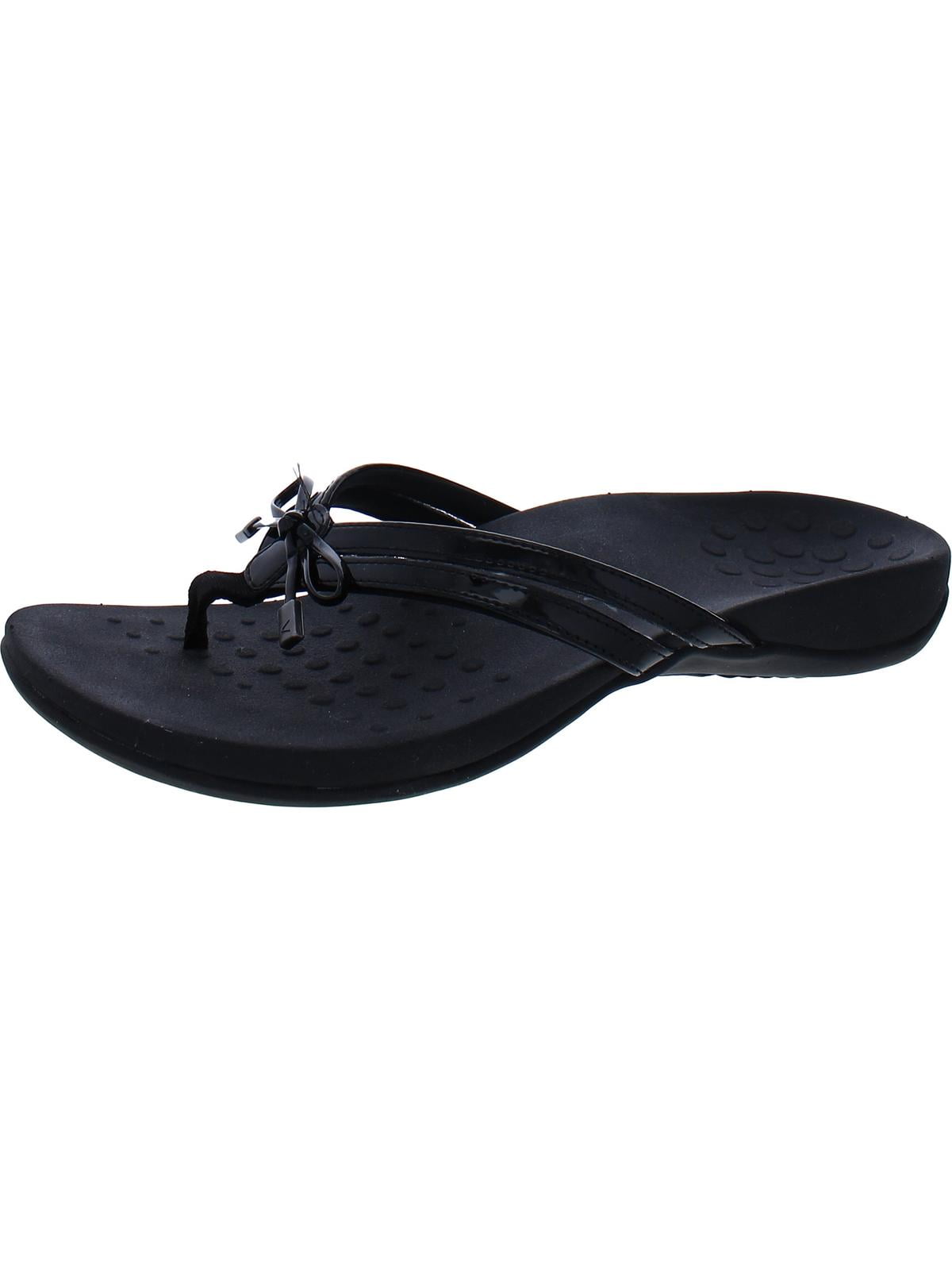 Vionic Women's Rest Bella X Black/Black Toe Post Sandal 9W - Walmart.com