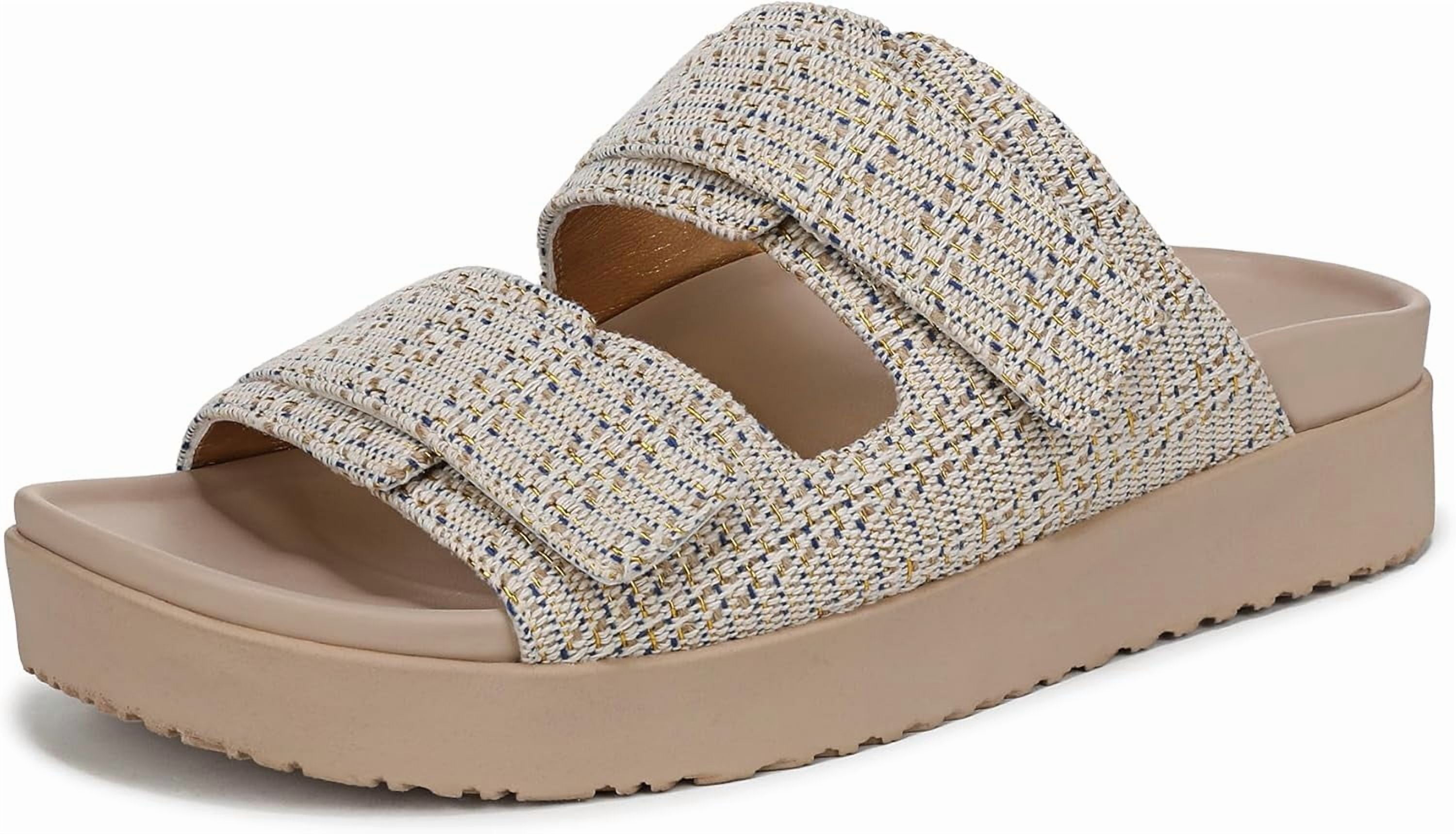 Vionic Women's Riviera Slide Sandal Skipper Blue/Gold 6.5M - Walmart.com
