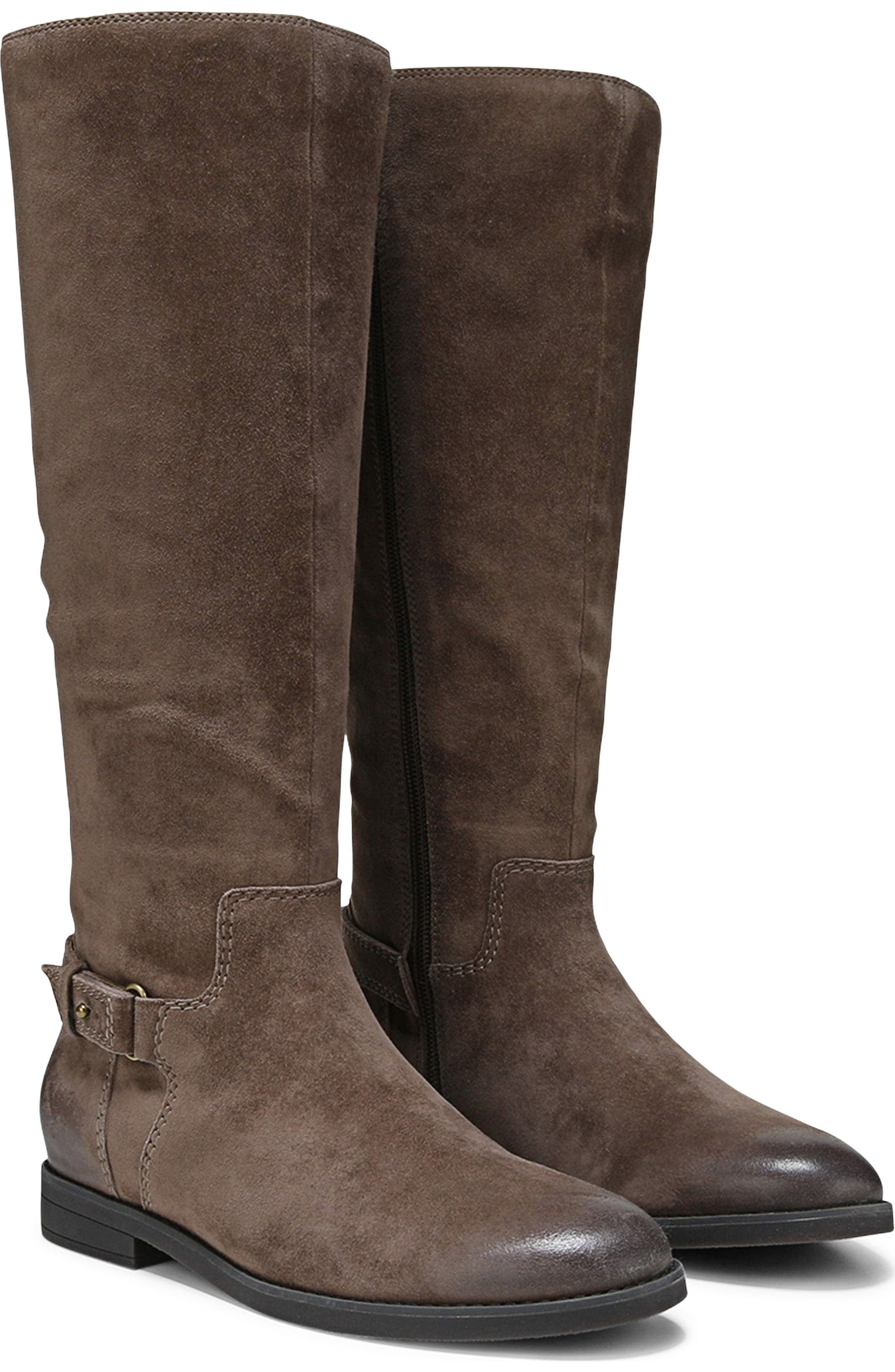 Vionic Women's Rochelle Tall Zip Boot Driftwood Suede Wide Calf 6.5M ...