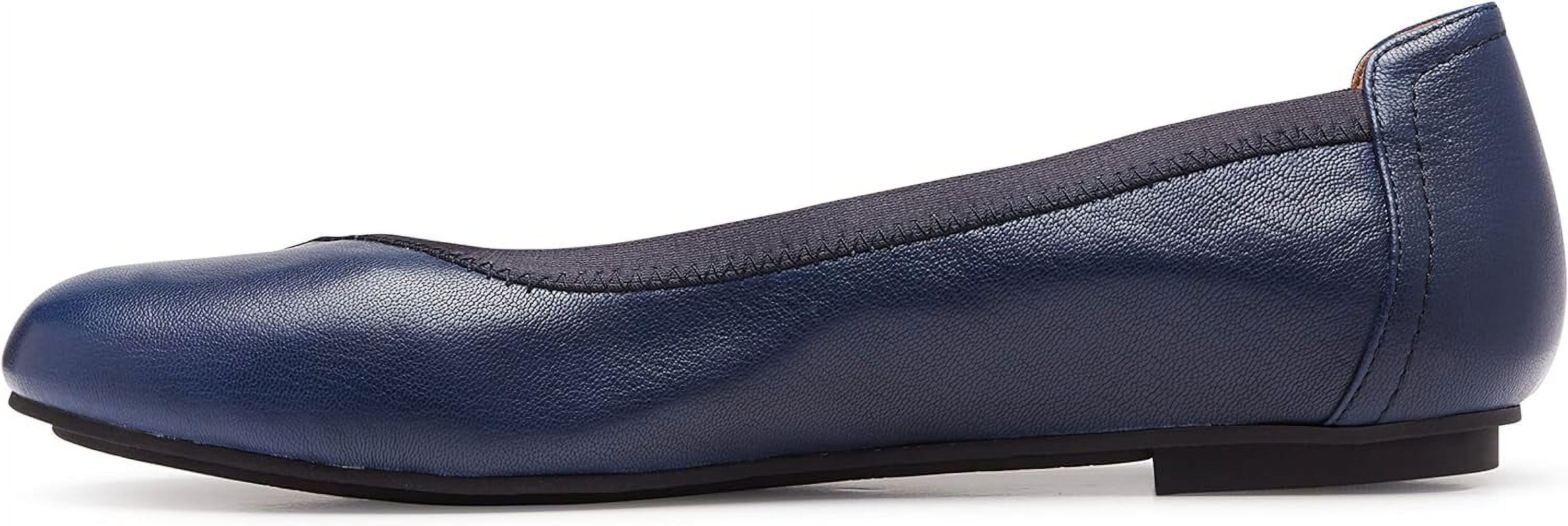 Vionic Women's Caroll Ballet Flat Navy Leather - 10010058410 - Walmart.com