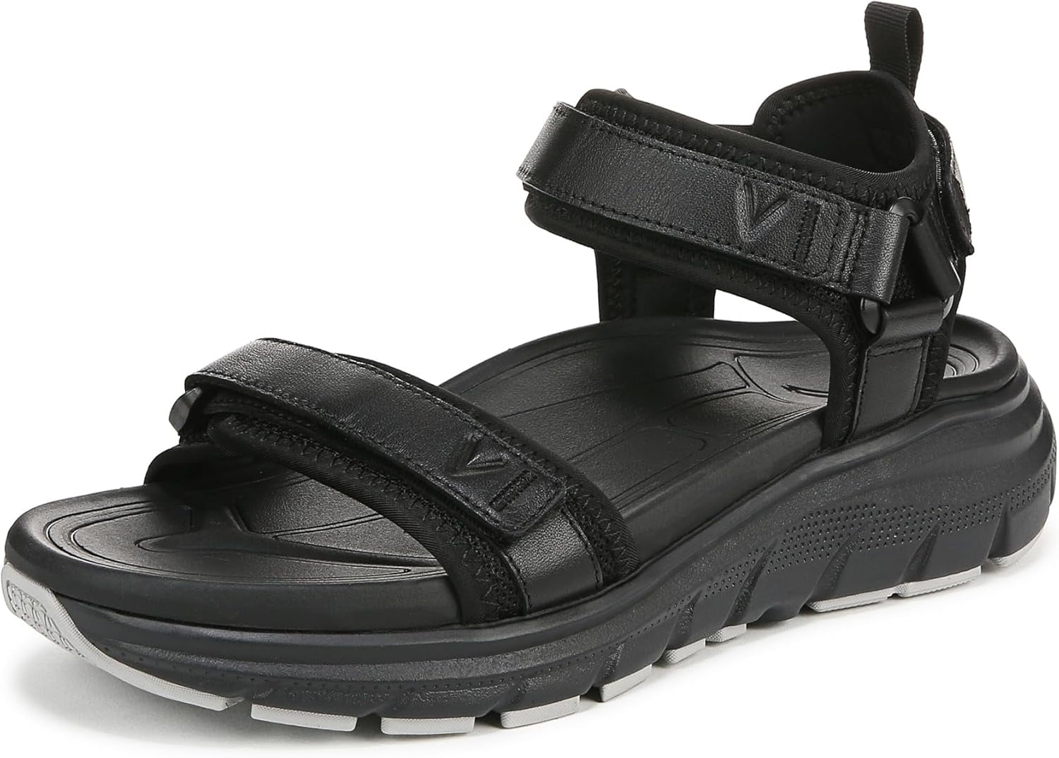 Vionic Women's Walk Max Wanderer Sandal Black Leather 12W - Walmart.com