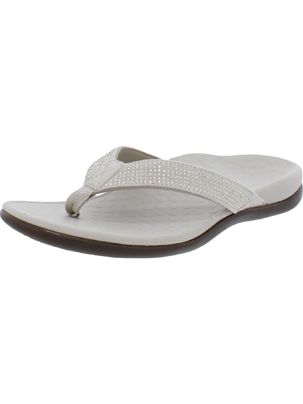 Vionic Womens 44 Tide SQ Sequined Orthotic Thong Sandals - Walmart.com