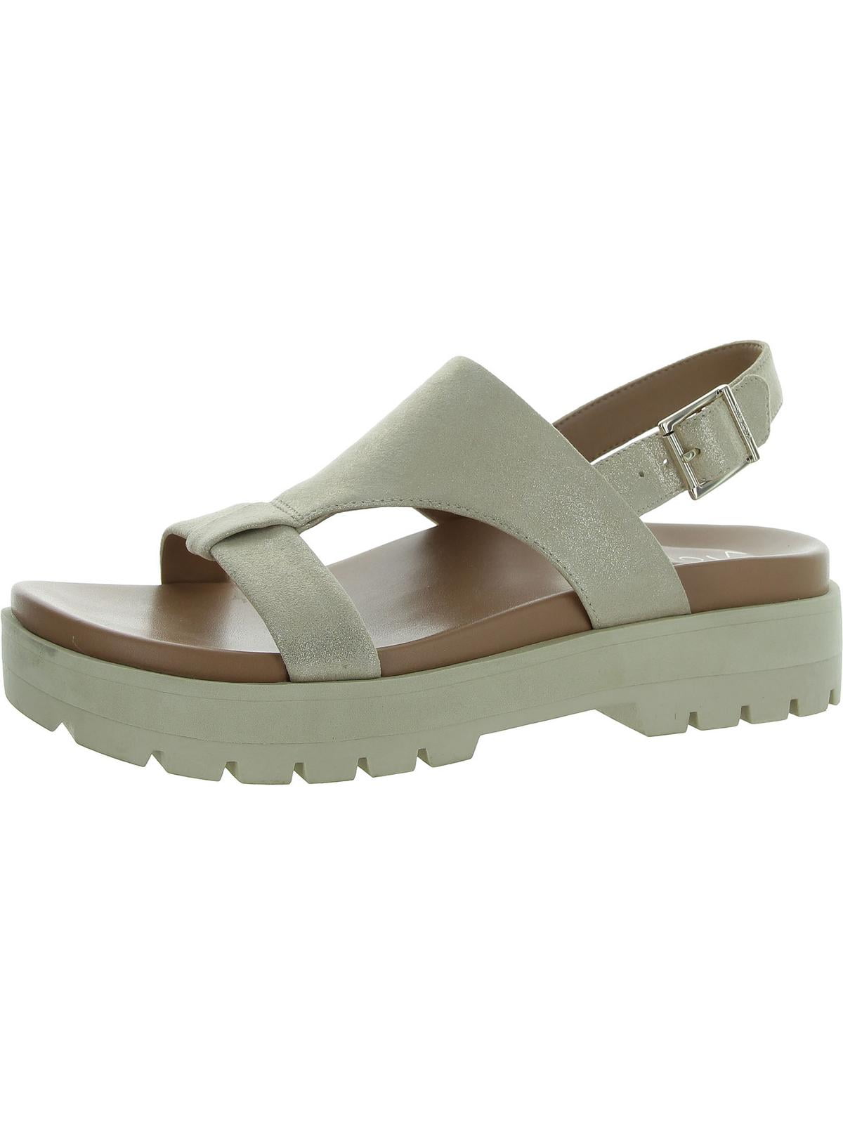 Vionic Womens Alondra Lug Metallic Suede Slingback Sandals - Walmart.com
