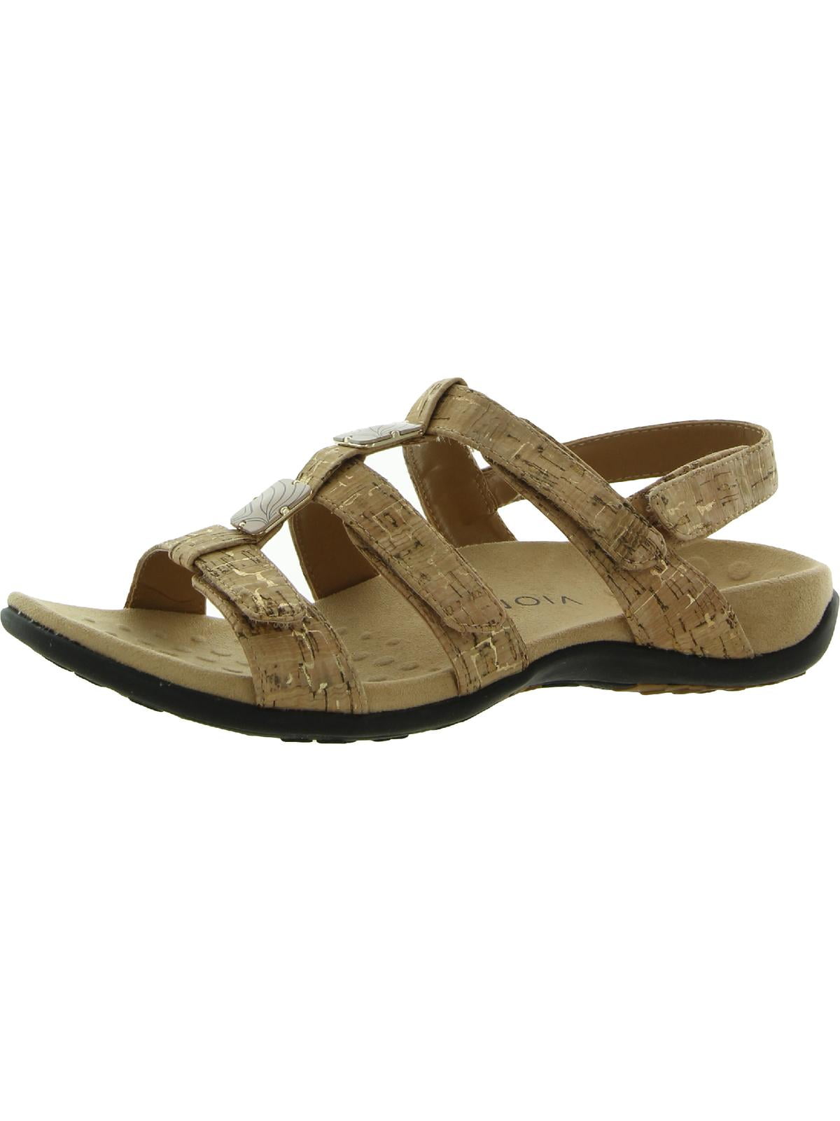 Vionic Womens Amber Cork Wedge T-Strap Sandals - Walmart.com