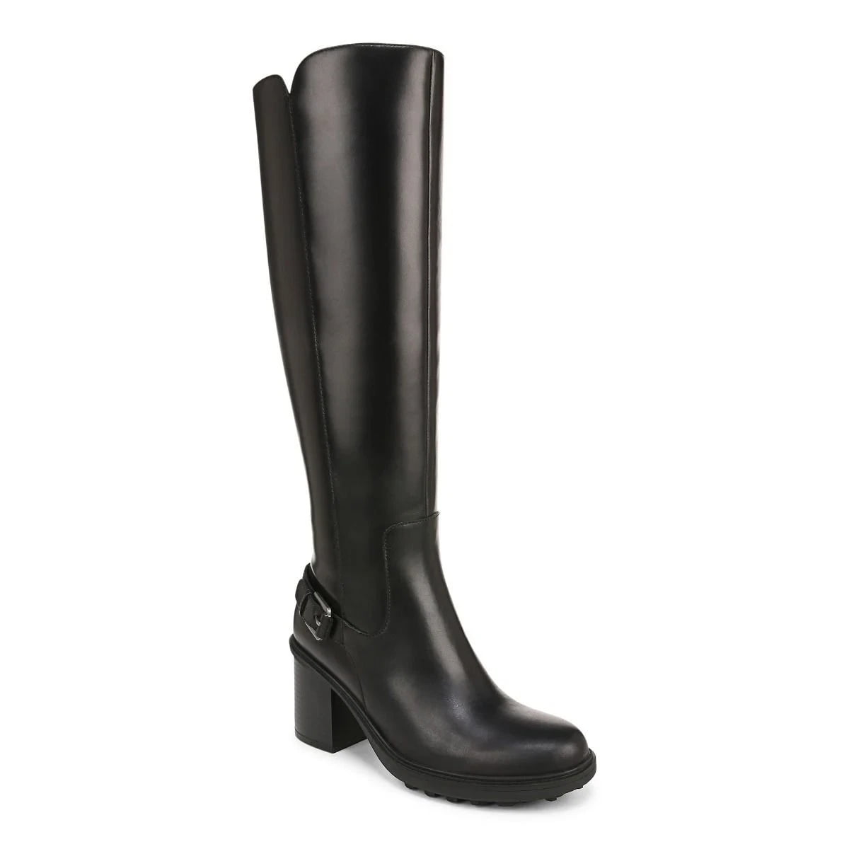 Vionic Womens Black Leather Trabuco Knee High Wide Calf Boots 12W ...