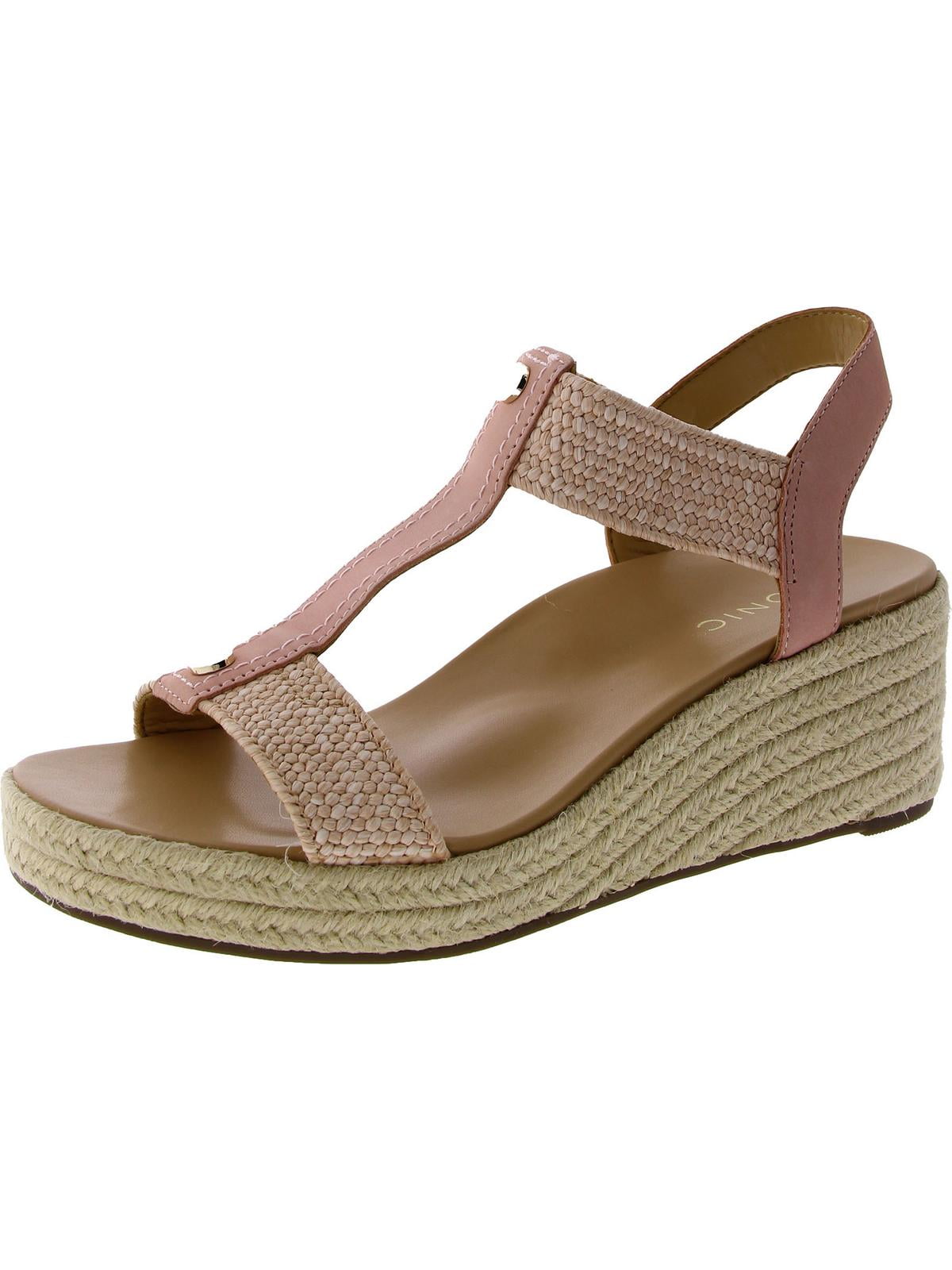 Vionic Womens Calera Leather Slingback Wedge Sandals - Walmart.com