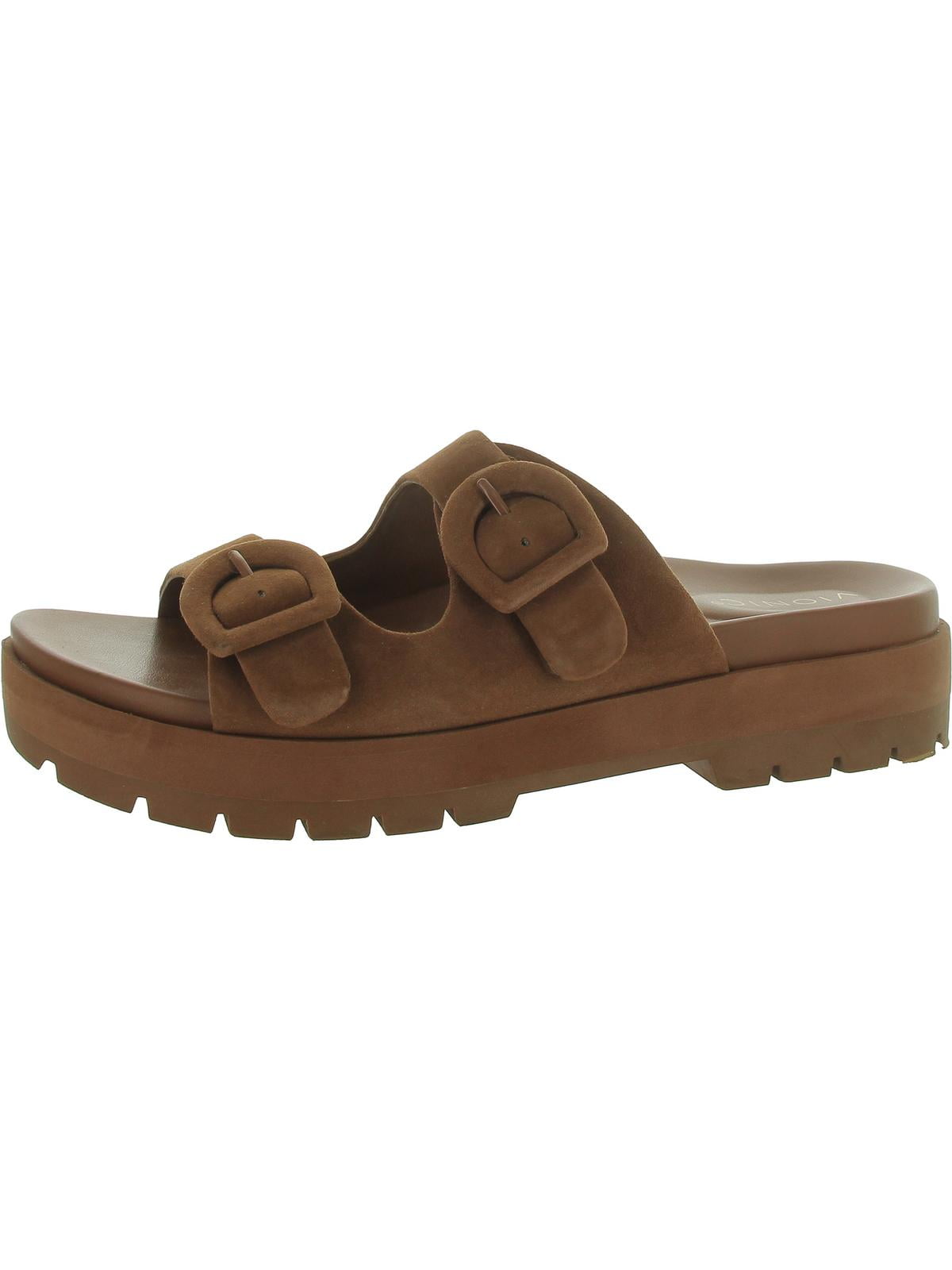 Vionic Womens Capitola Buckle Suede Platform Sandals - Walmart.com