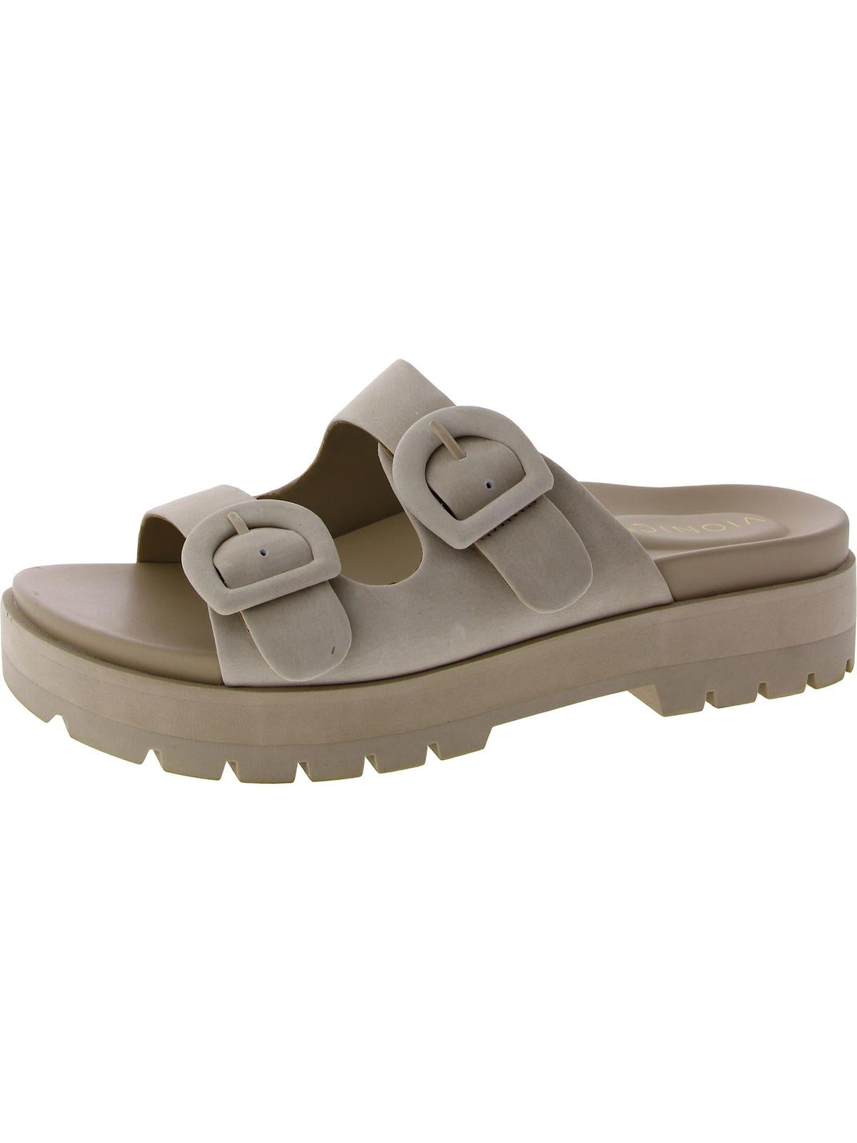 Vionic Womens Capitola Leather Buckle Slide Sandals - Walmart.com