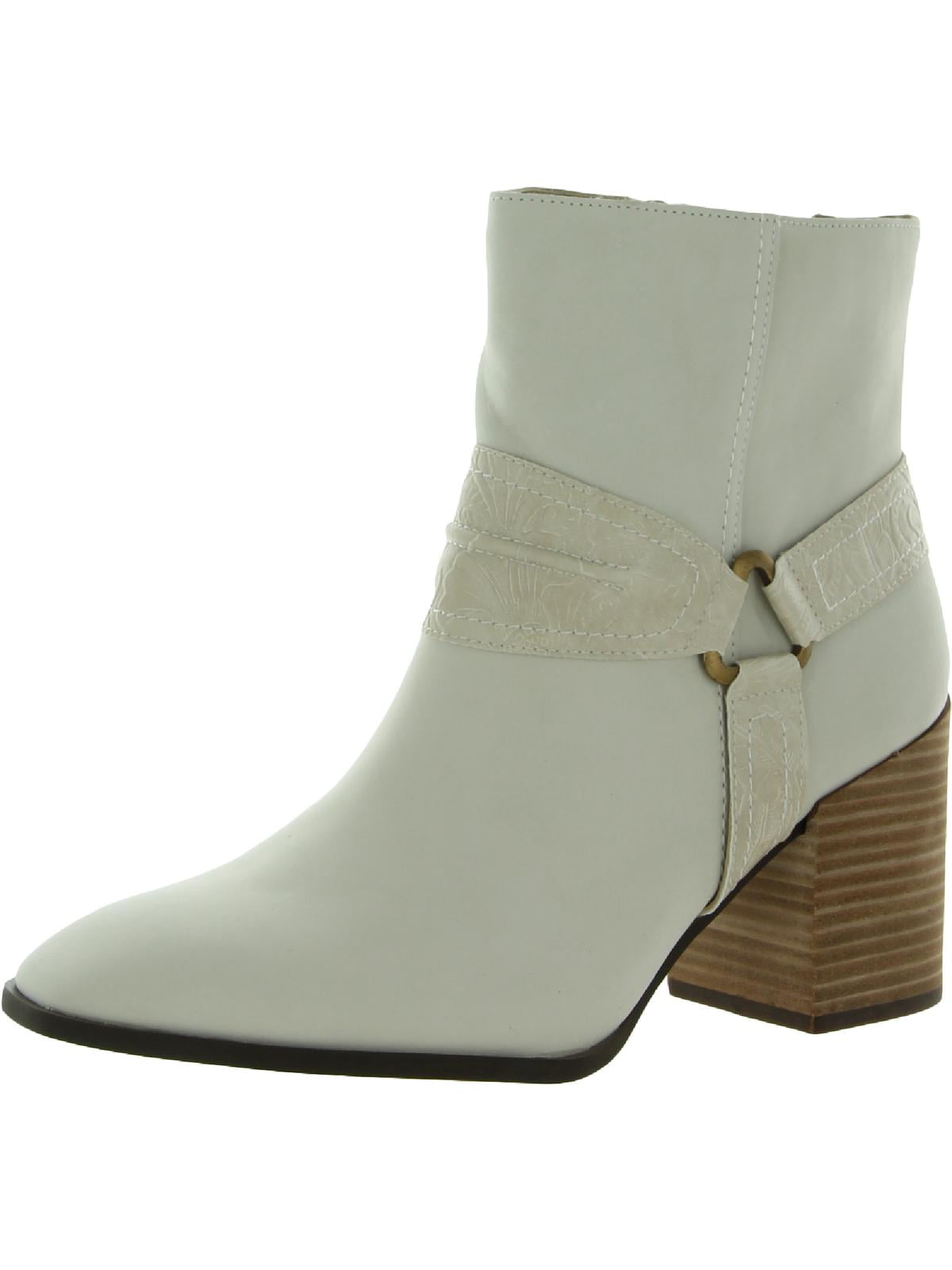 Vionic Womens Carnelia Leather Square Toe Ankle Boots - Walmart.com