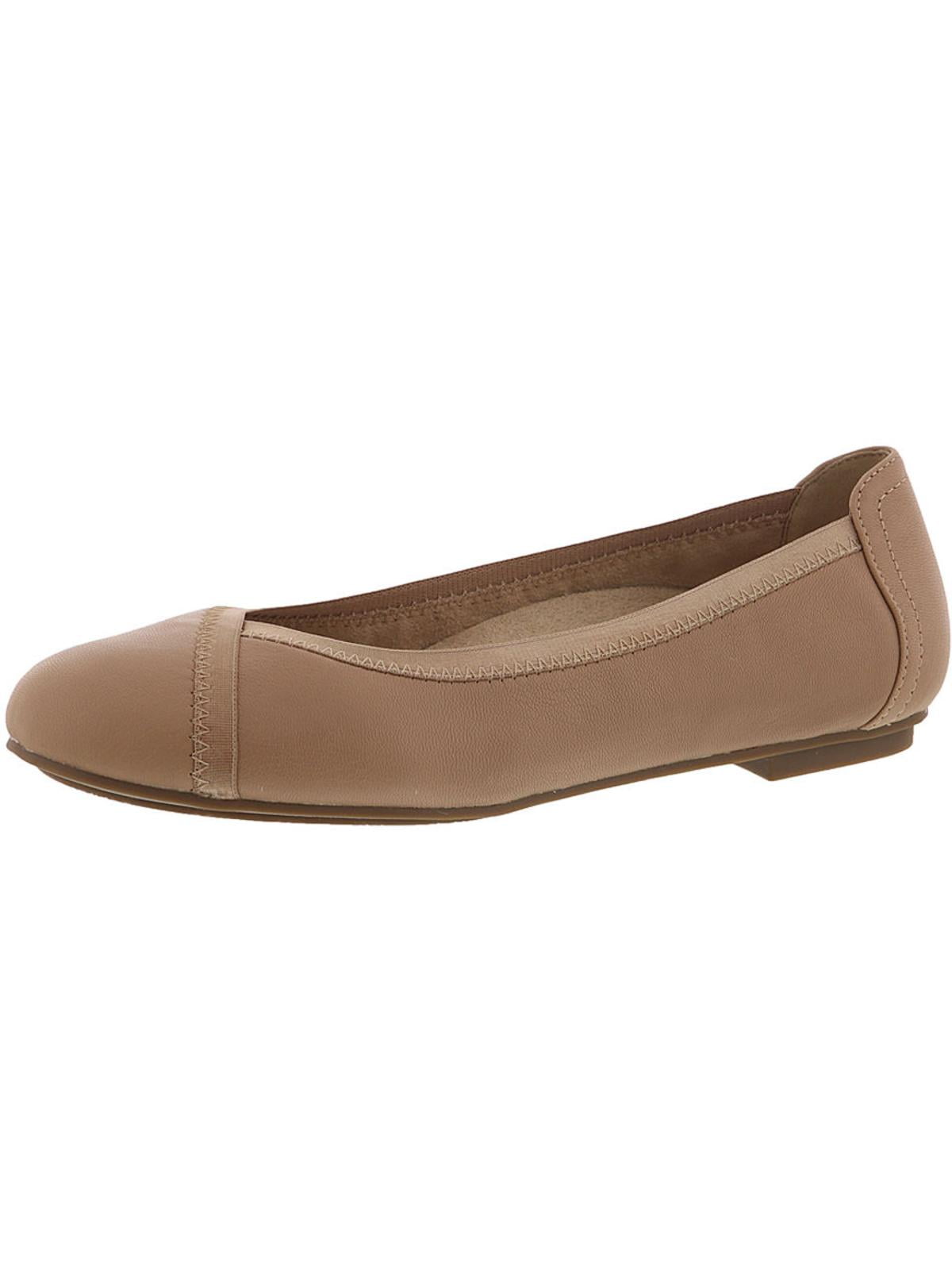 Vionic Womens Caroll Leather Slip On Ballet Flats - Walmart.com