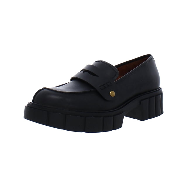 Vionic Womens Elodie Leather Lug Sole Loafers - Walmart.com