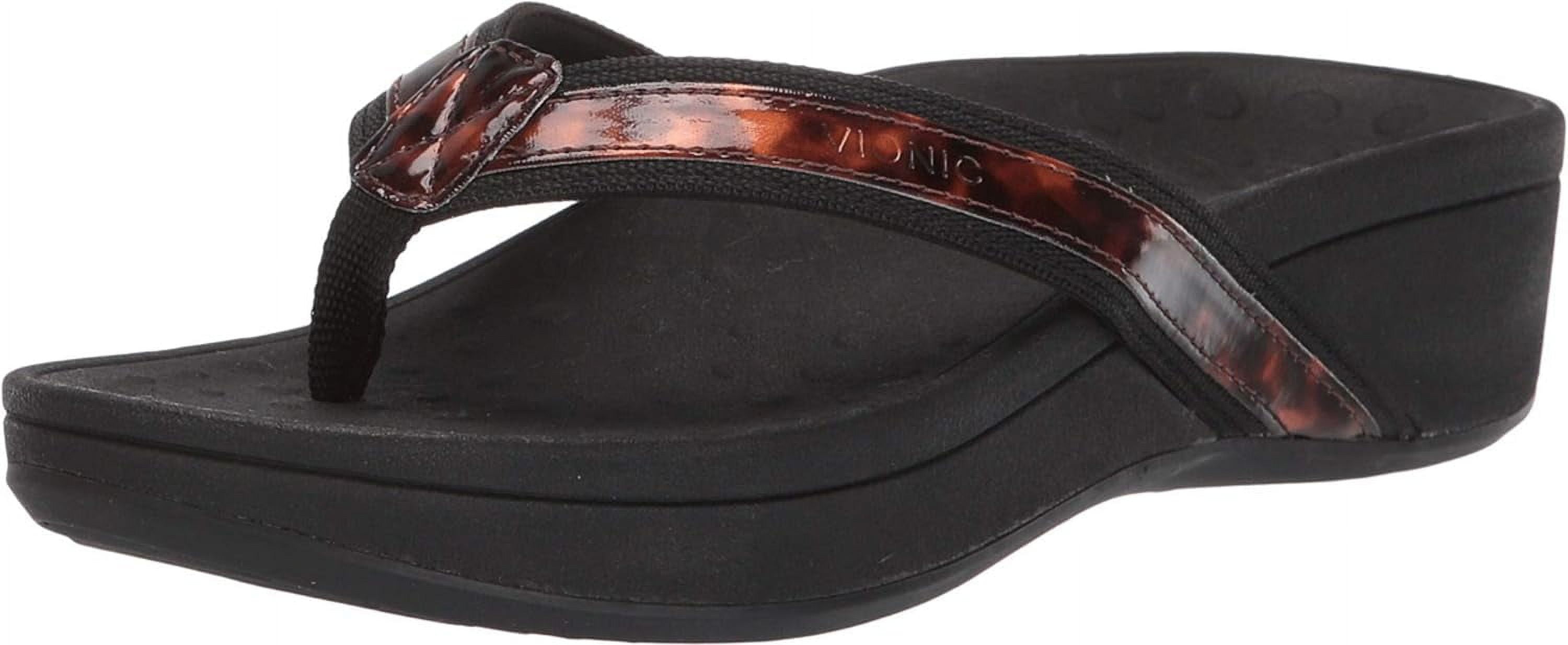 Vionic Womens High Tide Platform Sandal Tortoise Black - Walmart.com