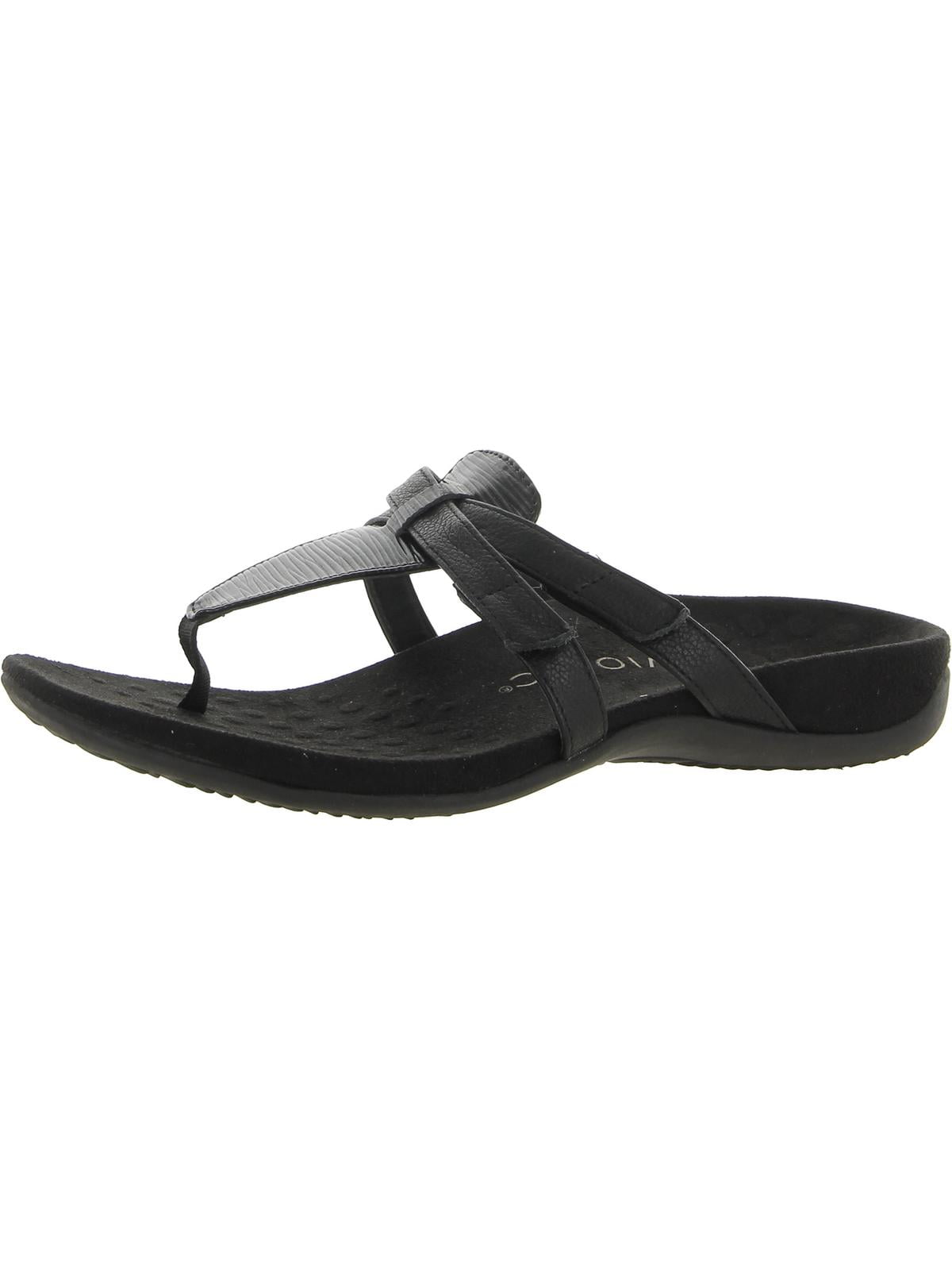 Vionic Womens Karley Leather Thong Slide Sandals - Walmart.com