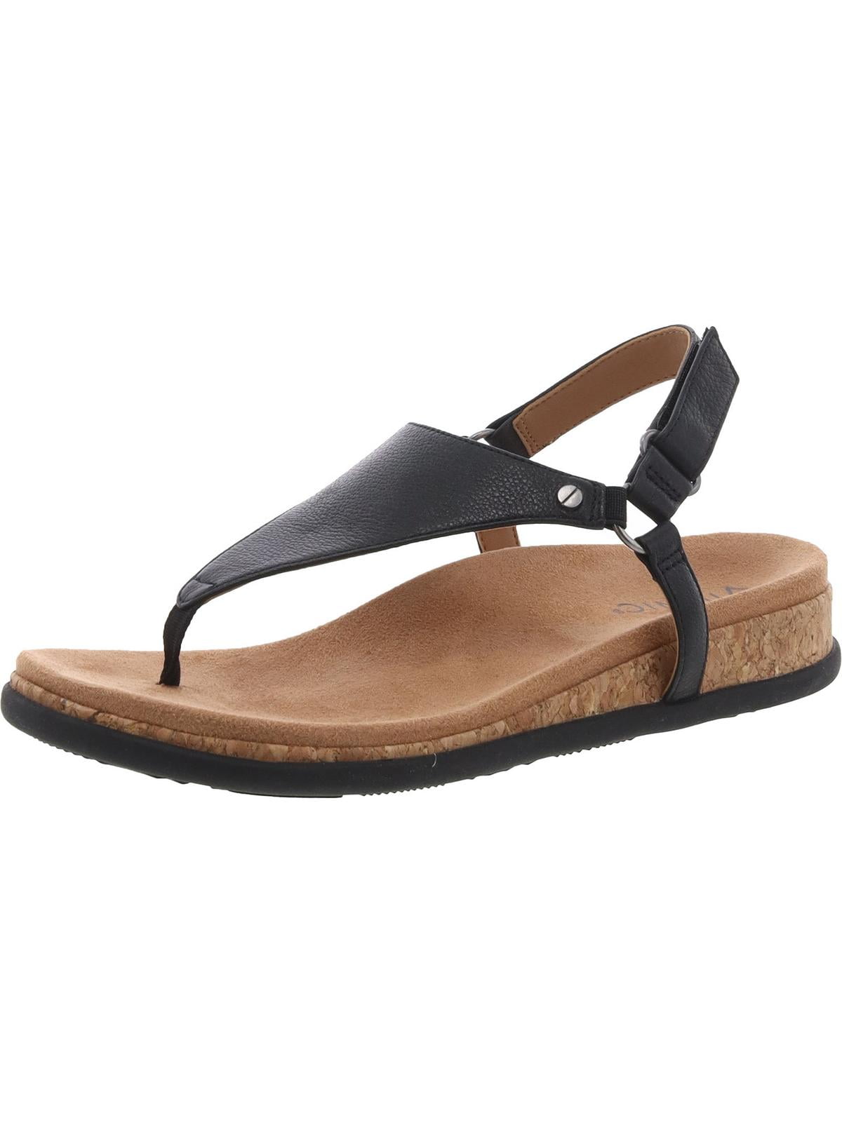 Vionic Womens Kirra II Leather Ankle Strap Slingback Sandals - Walmart.com