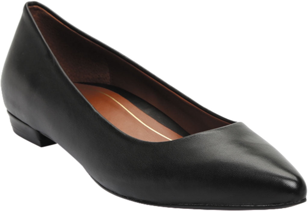 Vionic Womens Lena Leather Slip On Ballet Flats - Walmart.com