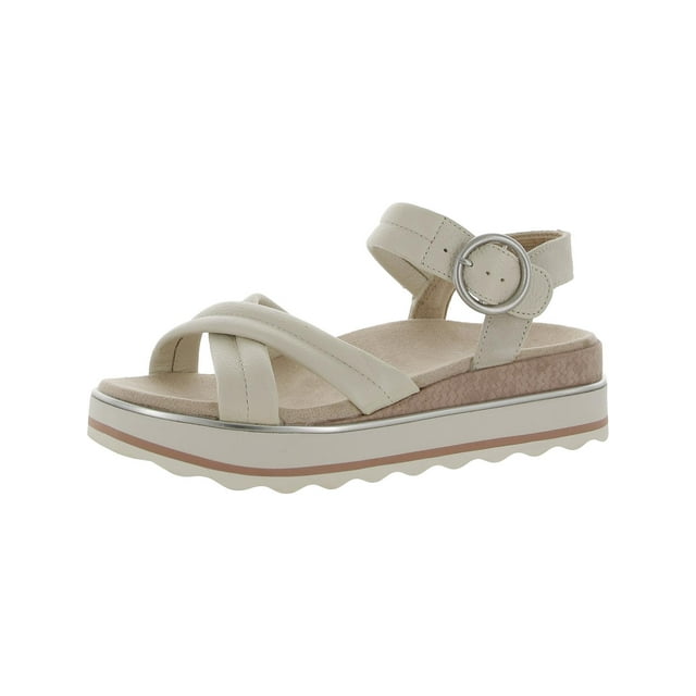 Vionic Womens Reyna Leather Slingback Wedge Sandals - Walmart.com