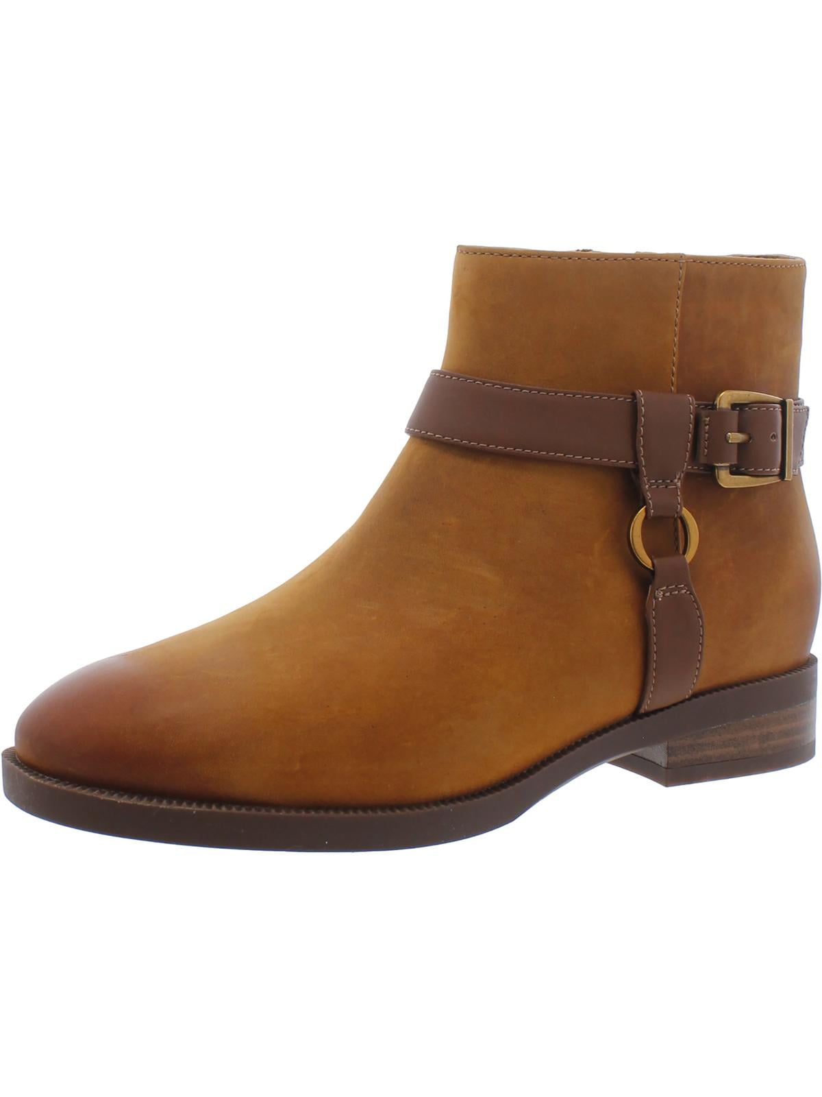 Vionic Womens Rhiannon Buckle Leather Booties - Walmart.com