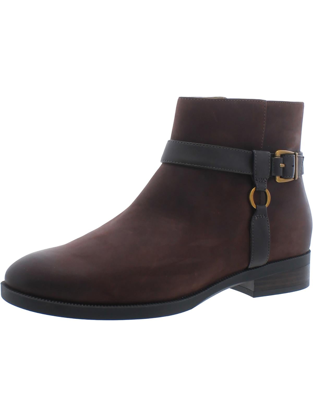 Vionic Womens Rhiannon Buckle Leather Booties - Walmart.com