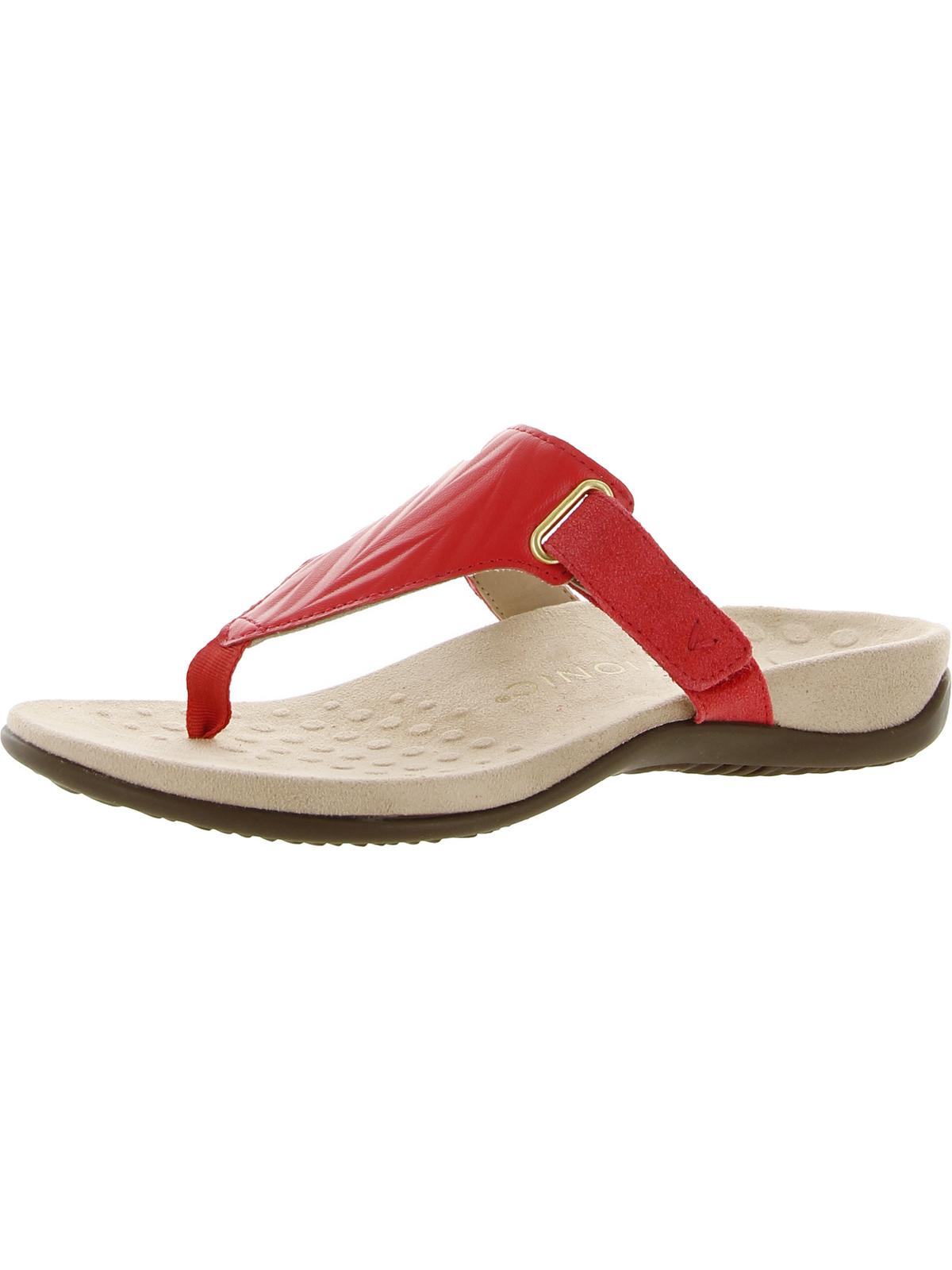 Vionic Womens Wanda Leather Thong Flip-Flops - Walmart.com