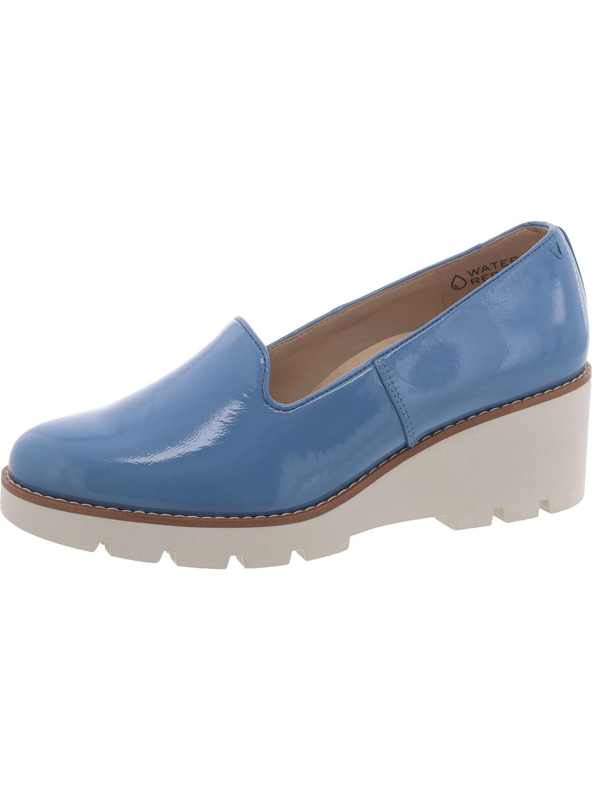 Vionic Womens Willa Textured Patent Leather Loafers - Walmart.com