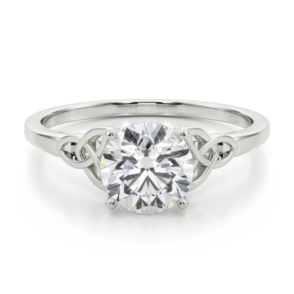 Viora Jewel 1.96 Ct Brilliant Round Cut Diamond Rings - Solitaire with Accent Stones - Celtic ...