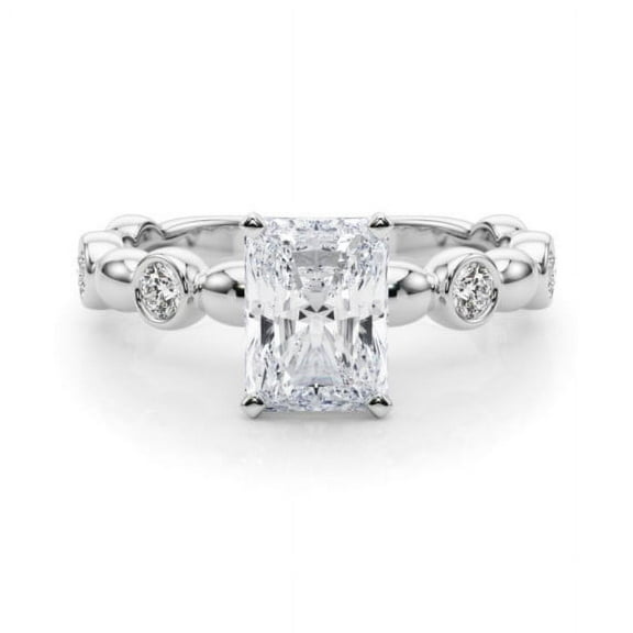 Atto Jewel 14K White Gold Over Ring - 1.8 Ct Emerald Cut Wedding ...