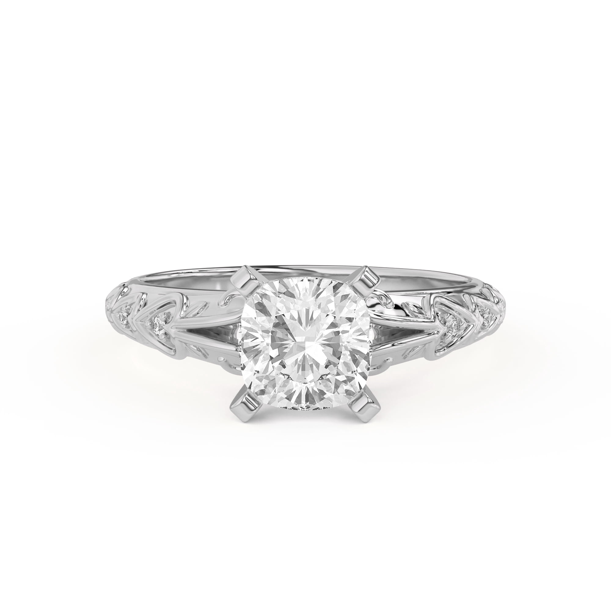 Viora Jewel 2.3 Ct Cushion Cut Diamond Rings - Lab-Created Simulated ...