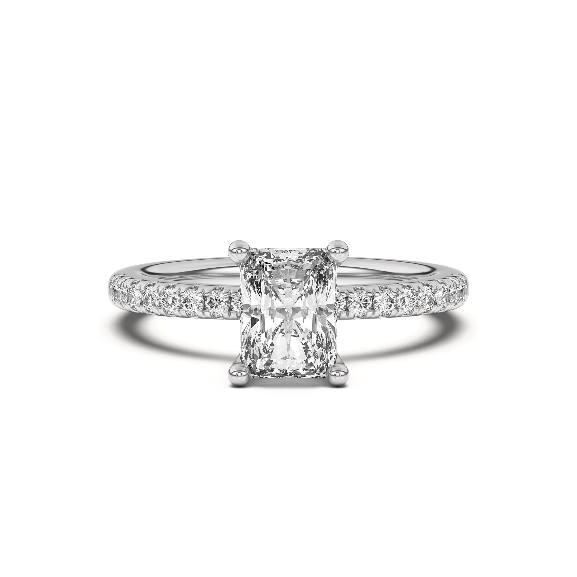 Viora Jewel Radiant-Shaped Diamond Halo Engagement Ring - 2.3 Ct Lab ...