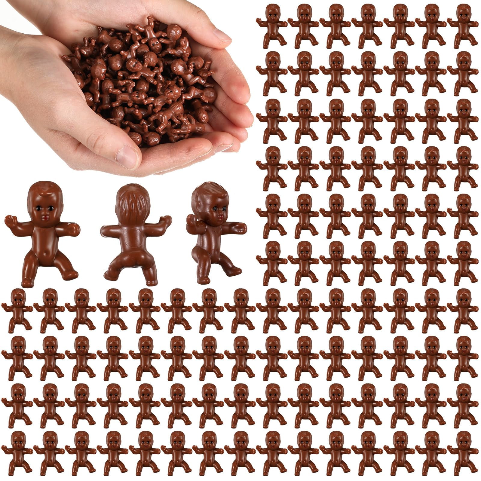 VioraWhite 100 Pcs Little SSF20 Plastic Babies Tiny Baby Figurines Mini Baby Lil Small ...