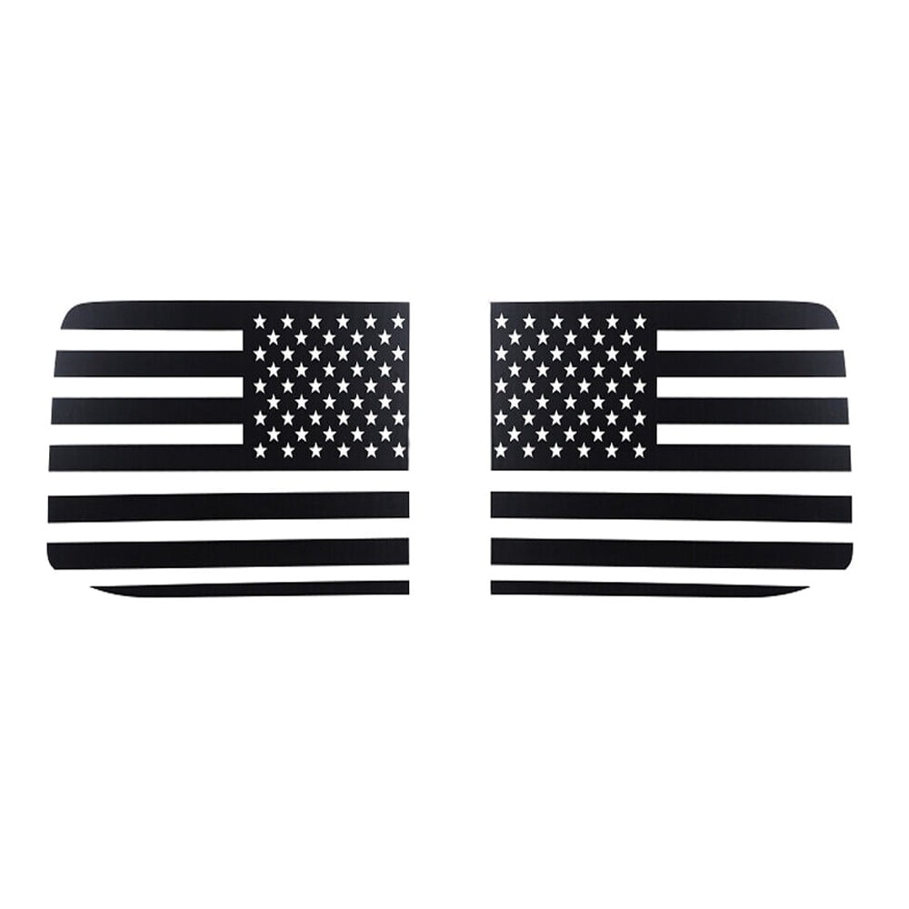VioziteGam 2pcs Rear Window Side Decor Stickers Decal Us Flag ...