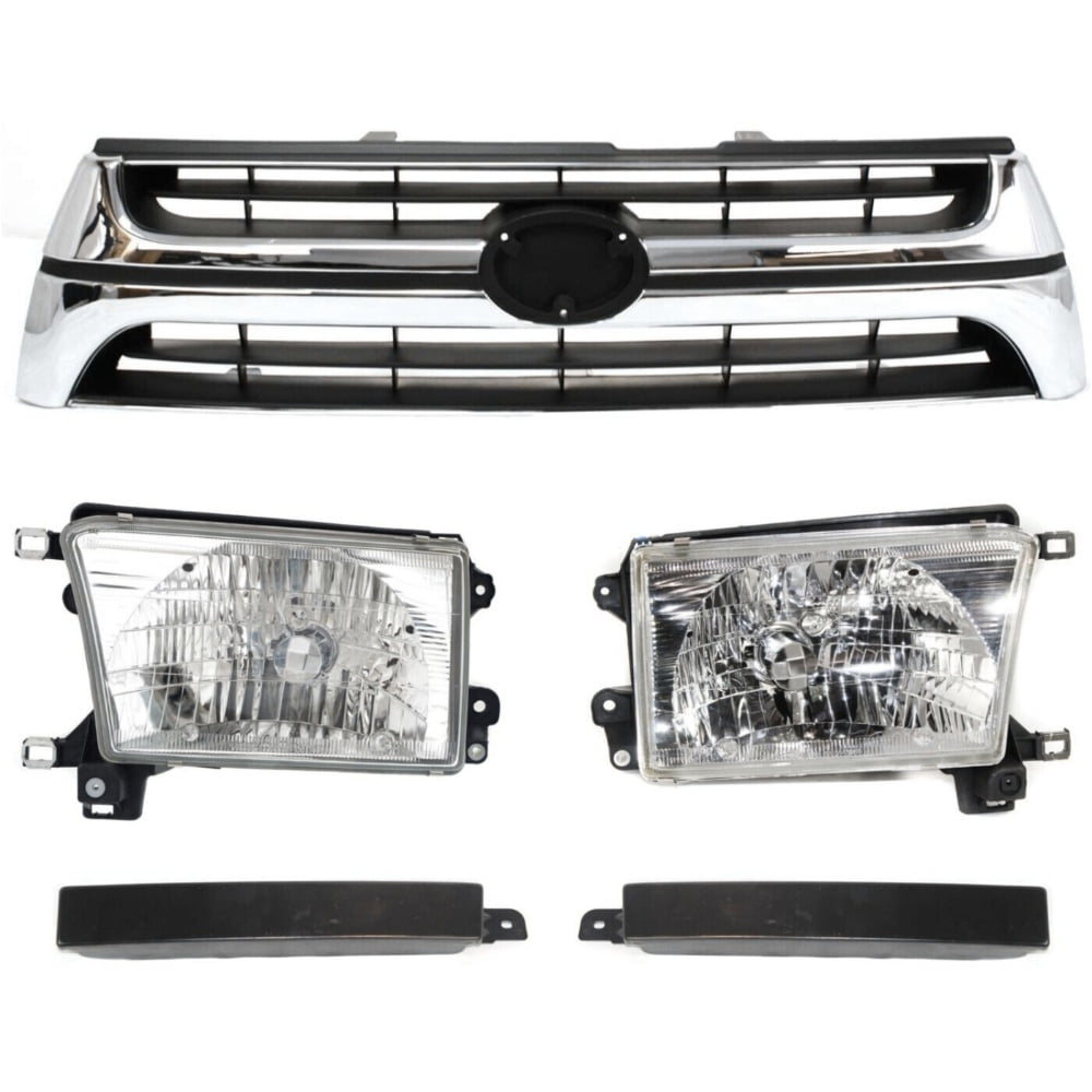 VioziteGam 5pcs Grille Assembly Plastic Kit Chrome Primed Insert for ...