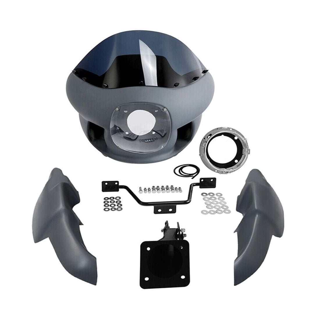 VioziteGam 7" Headlight Front Upper Fairings Lower Mount Fits Low Rider ...