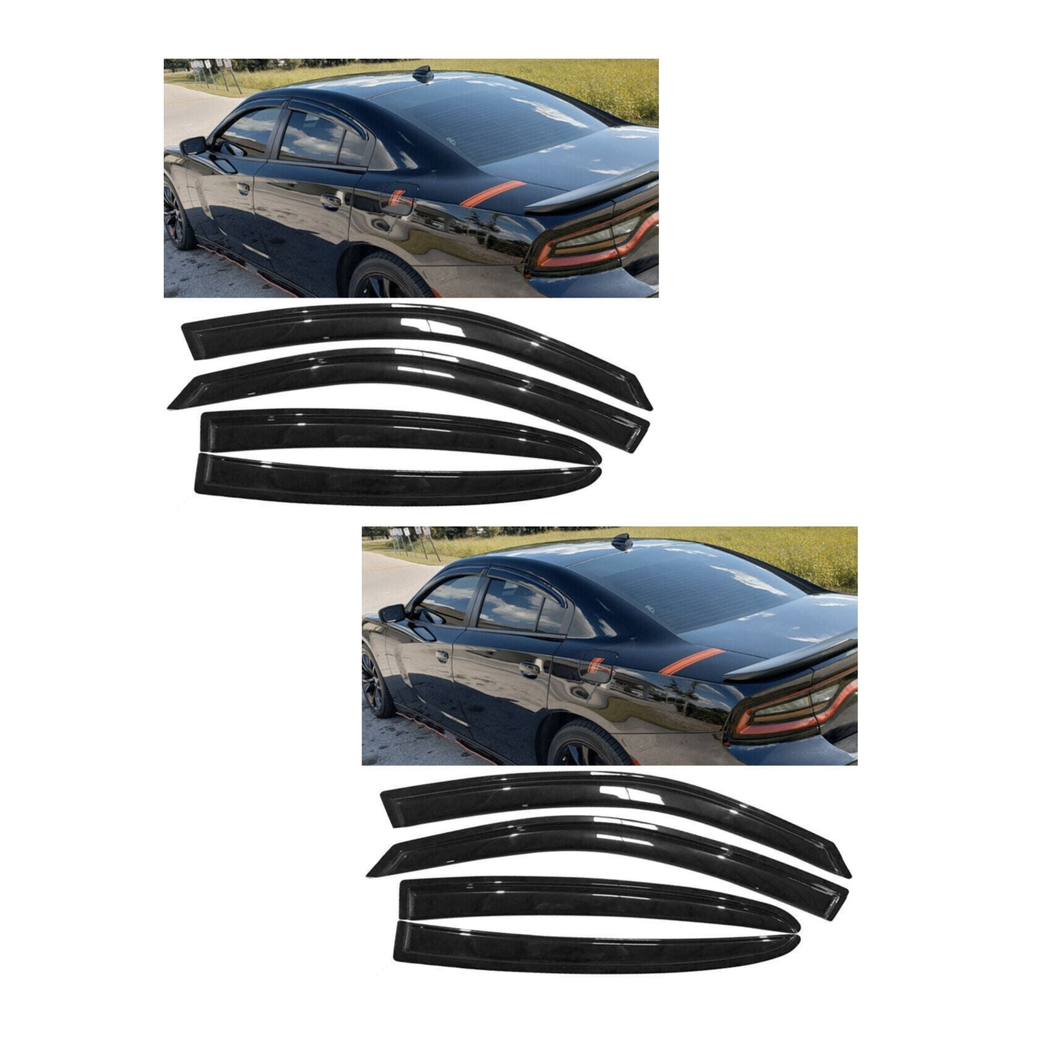 VioziteGam 8 Pieces - Sun Rain Vent Deflector Guard Window Visor Tape ...