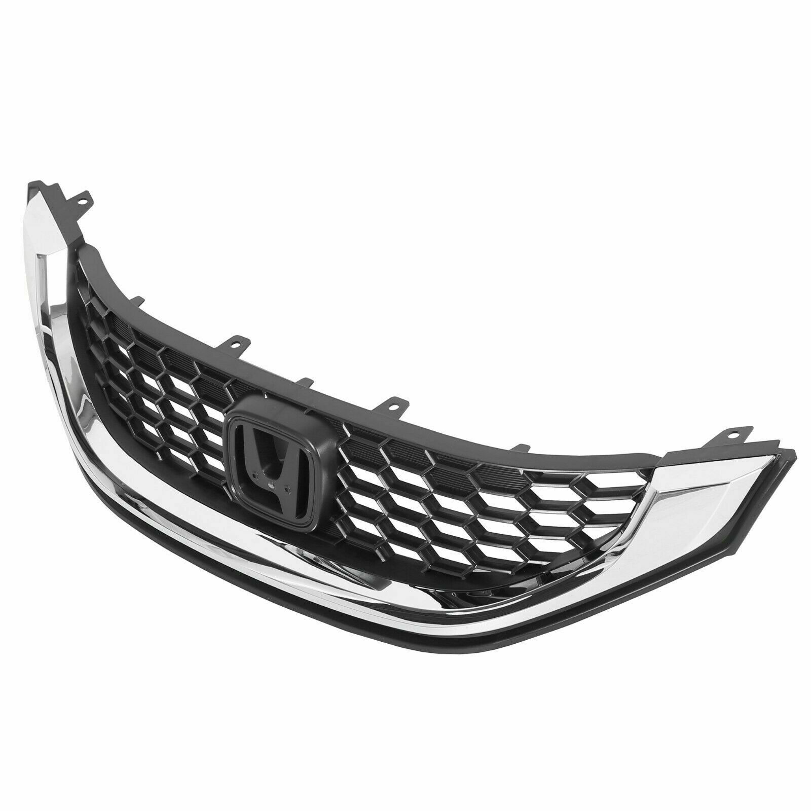 VioziteGam Grille Front Side Black Chrome Plastic Honeycomb W/ Molding ...