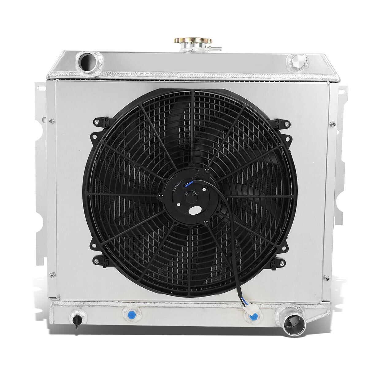 VioziteGam Radiator 3 Rows Aluminum Core with Transmission Oil Cooler ...