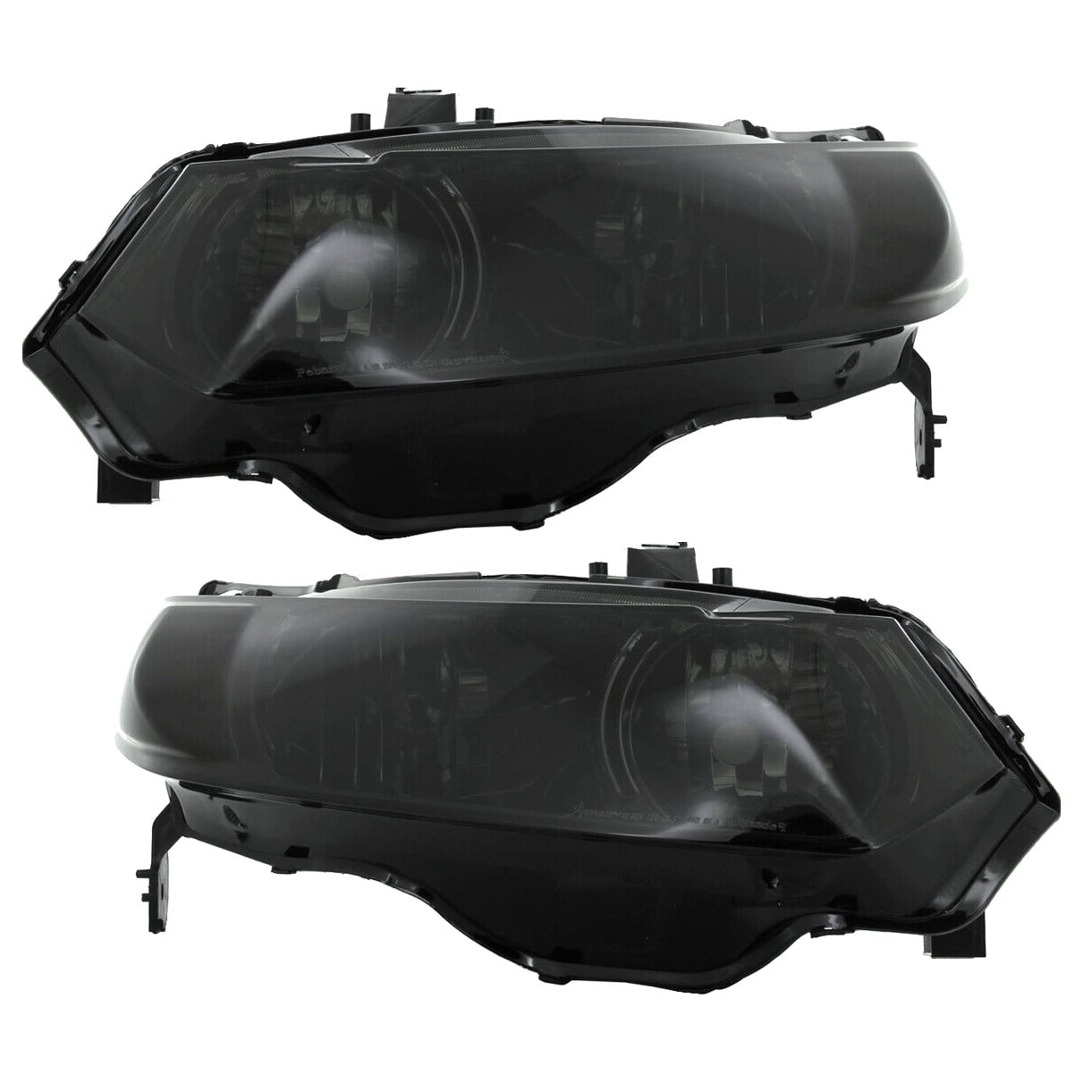 VioziteGam Smoke Headlights 2Dr Headlamps Left+Right Pair Heavy Duty ...