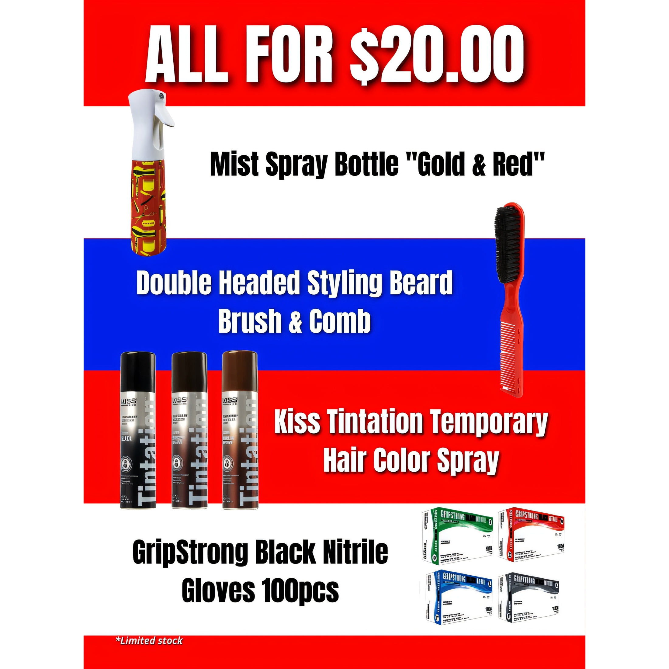 Vip Barber Supply Combo All for 20 - Small, Black - Walmart.com