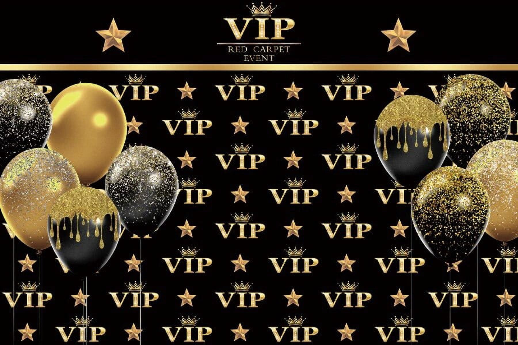 Vip Party Photocall Black Golden Sequins Polka Dots Customized ...