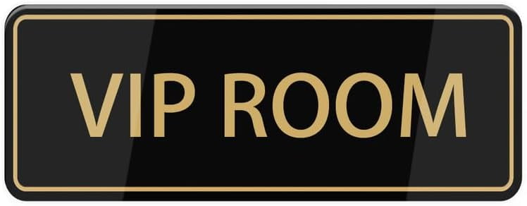 Vip Room Sign For House (With Strong Adhesive Tape), 10 X 3 Inches ...