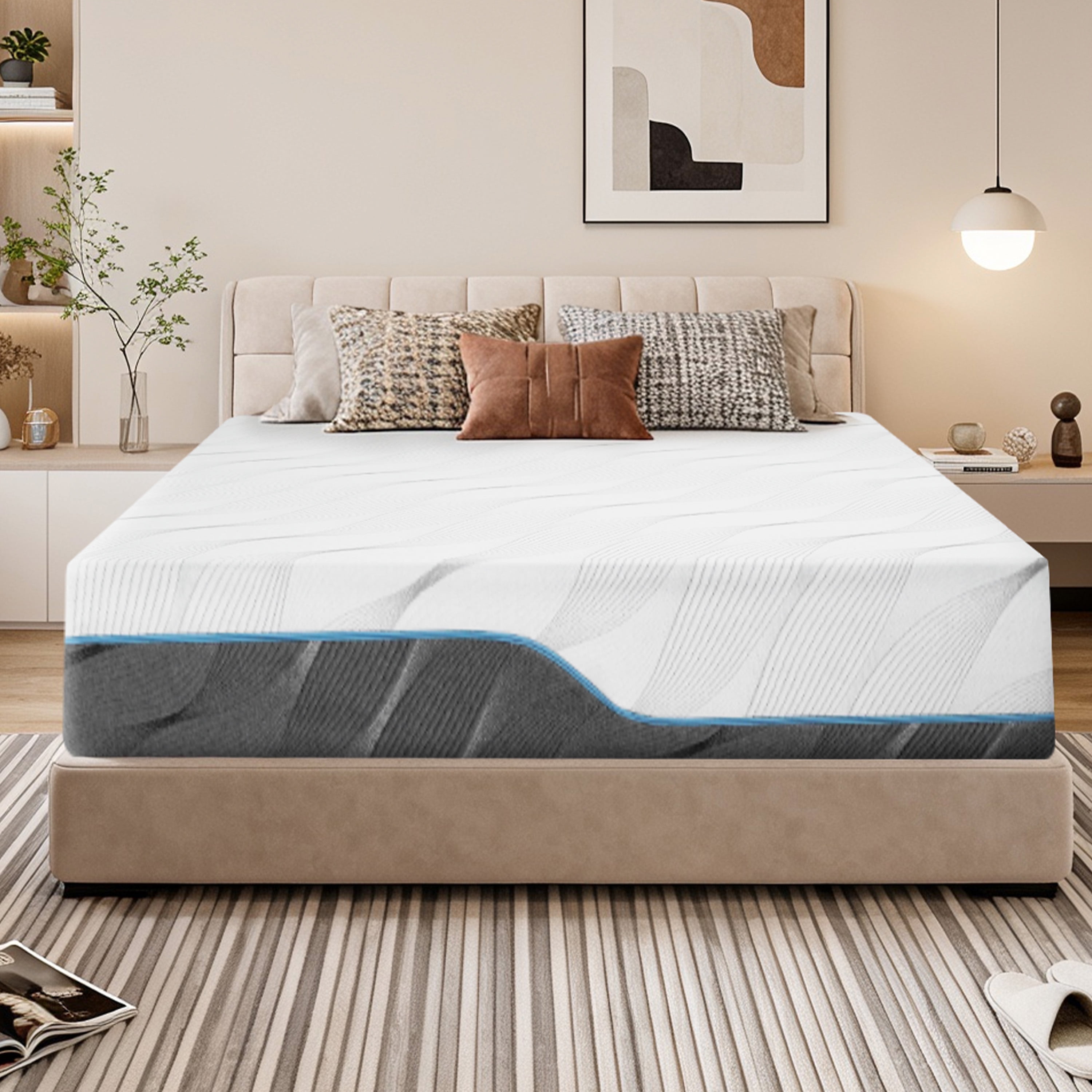 Vipbear Double-Sided Contour Support Queen Mattress, 12-inch Memory ...