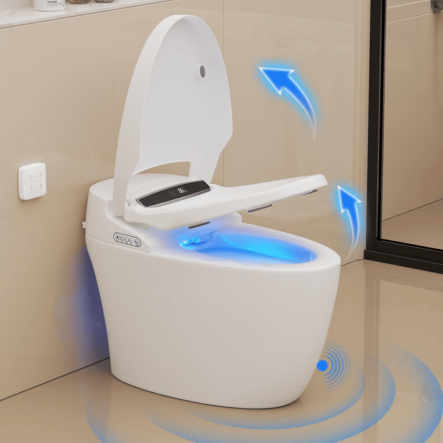 Vipbear Smart Toilet with Heated Seat and Night Light, Tankless Toilets ...
