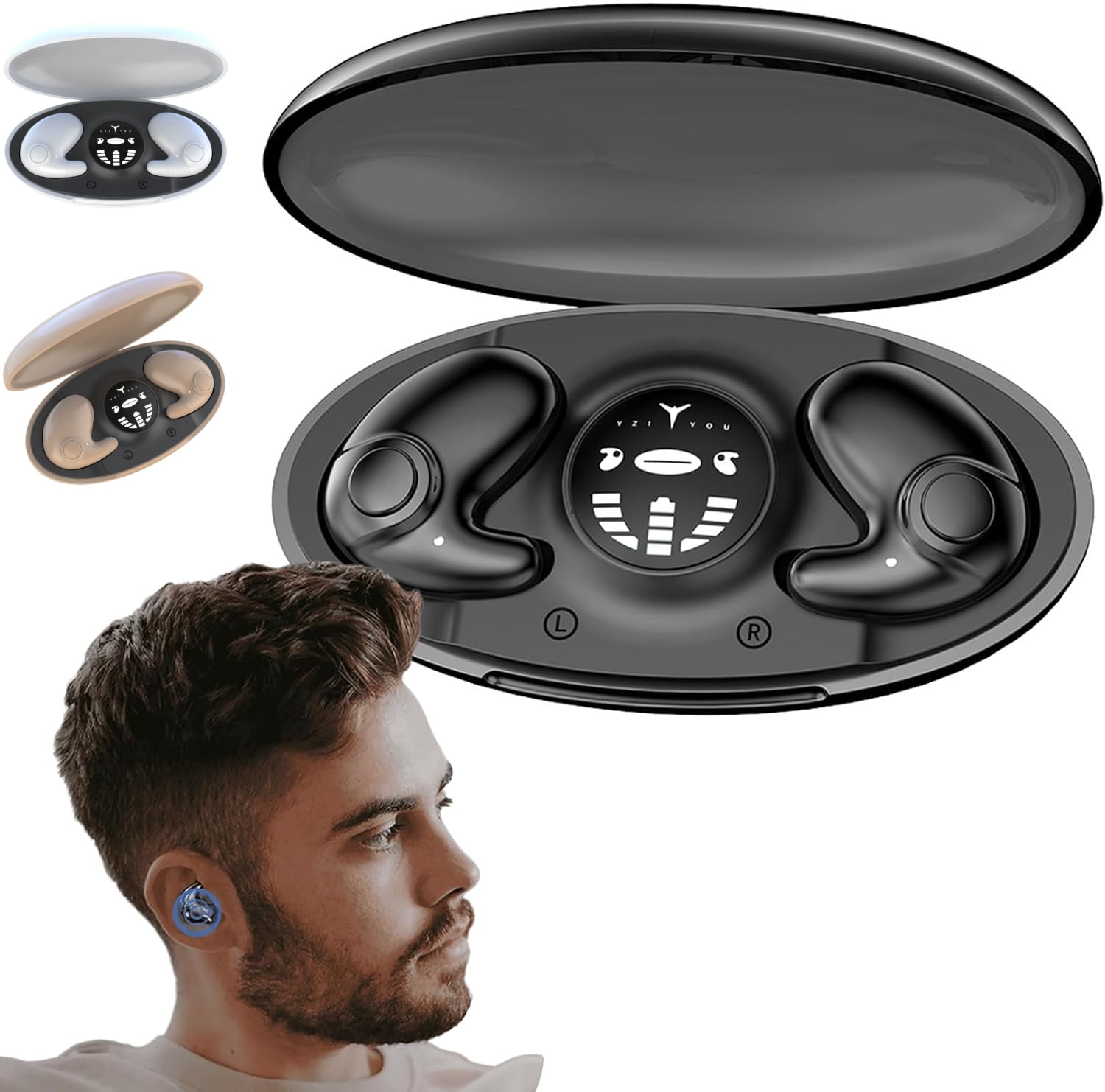 Vipbugo Earbuds for Sleeping, 10.6mm Ultra-Thin Invisible, 360 ...