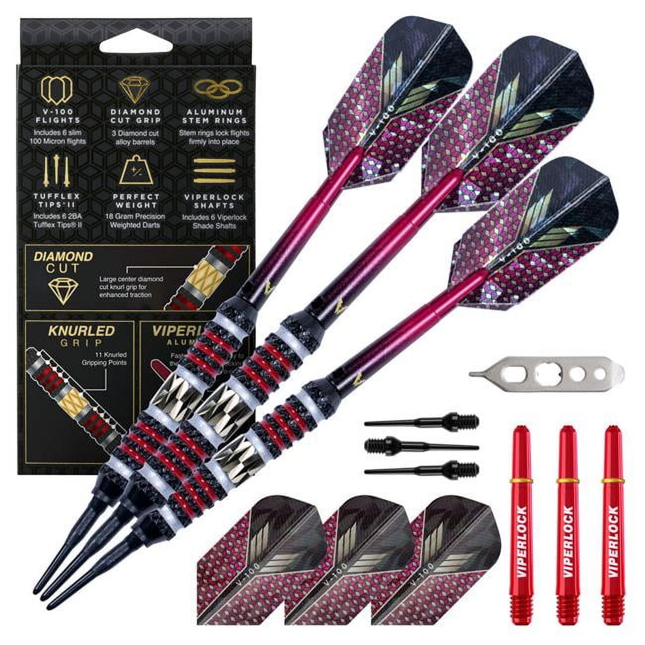 Viper 20 Grams Wizard Soft Tip Darts, Red & Black - Walmart.com