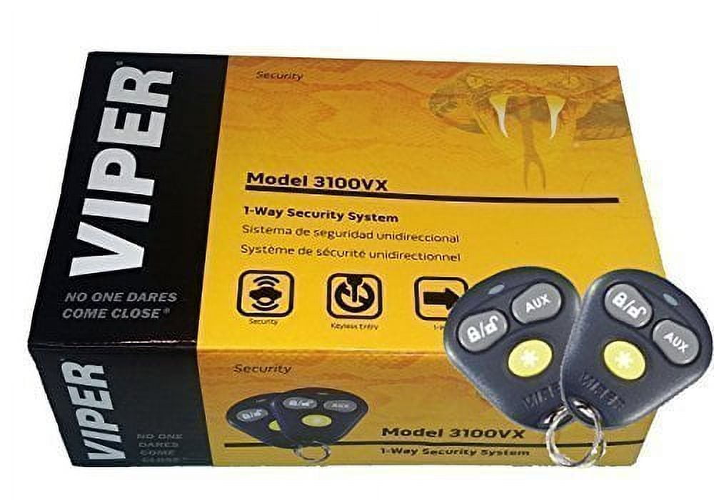 Viper 3100VX Portable 1-Way Car Security System with 2 Remotes, 1/2 ...